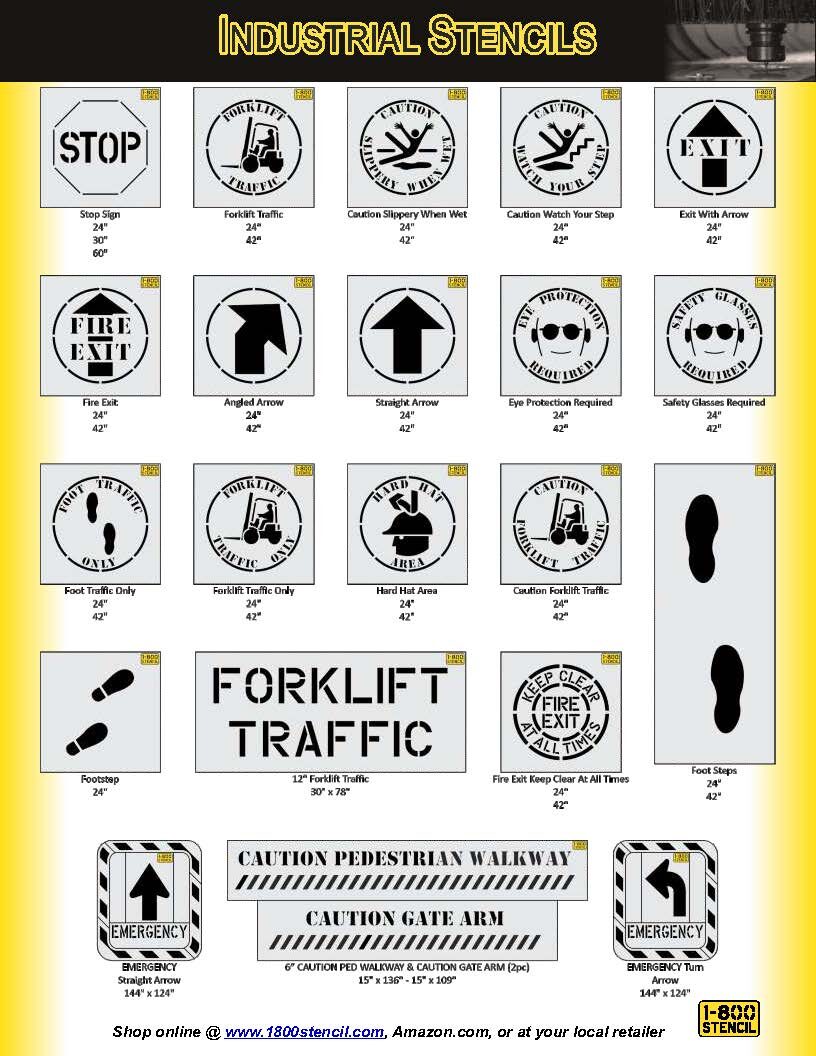 High-Quality Stencils: Handicap, Arrow, State/DOT, Retail & Athletic ...