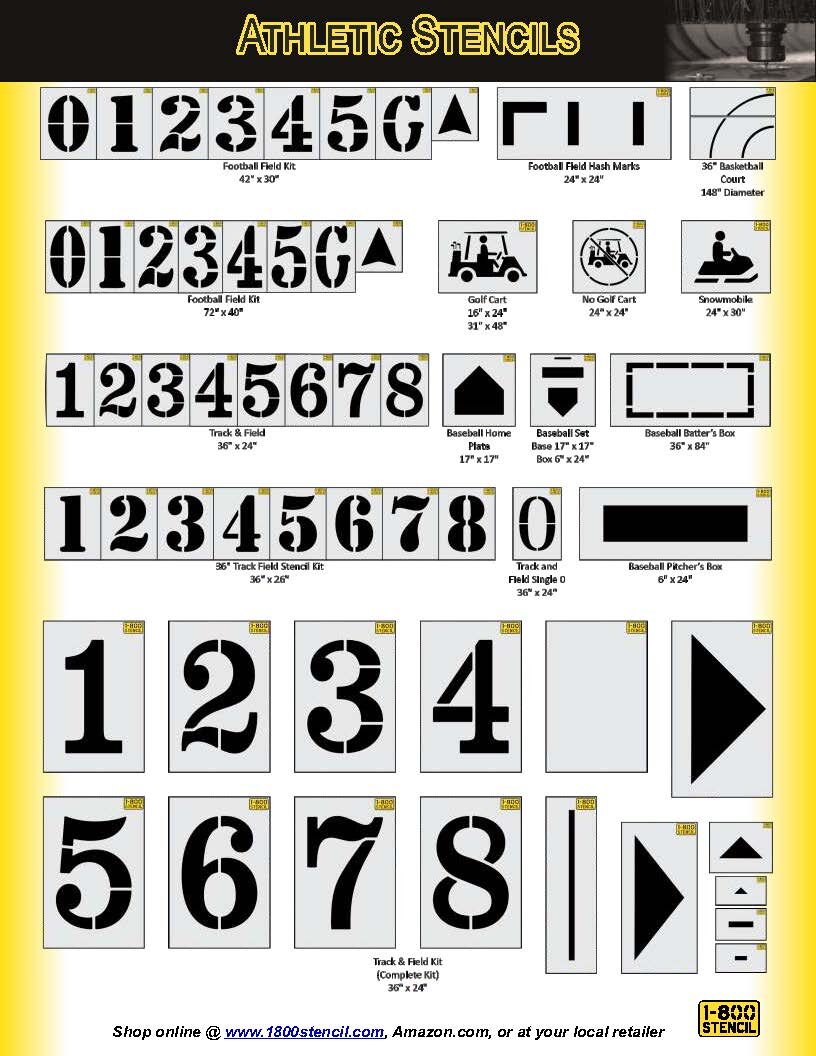 High-Quality Stencils: Handicap, Arrow, State/DOT, Retail & Athletic ...