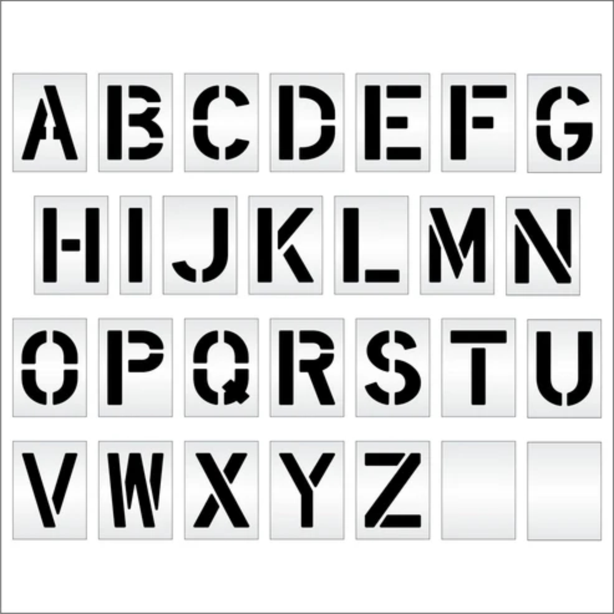 12" Alphabet Kit Stencil - RAE Products & Chemicals Corp. - Providing ...