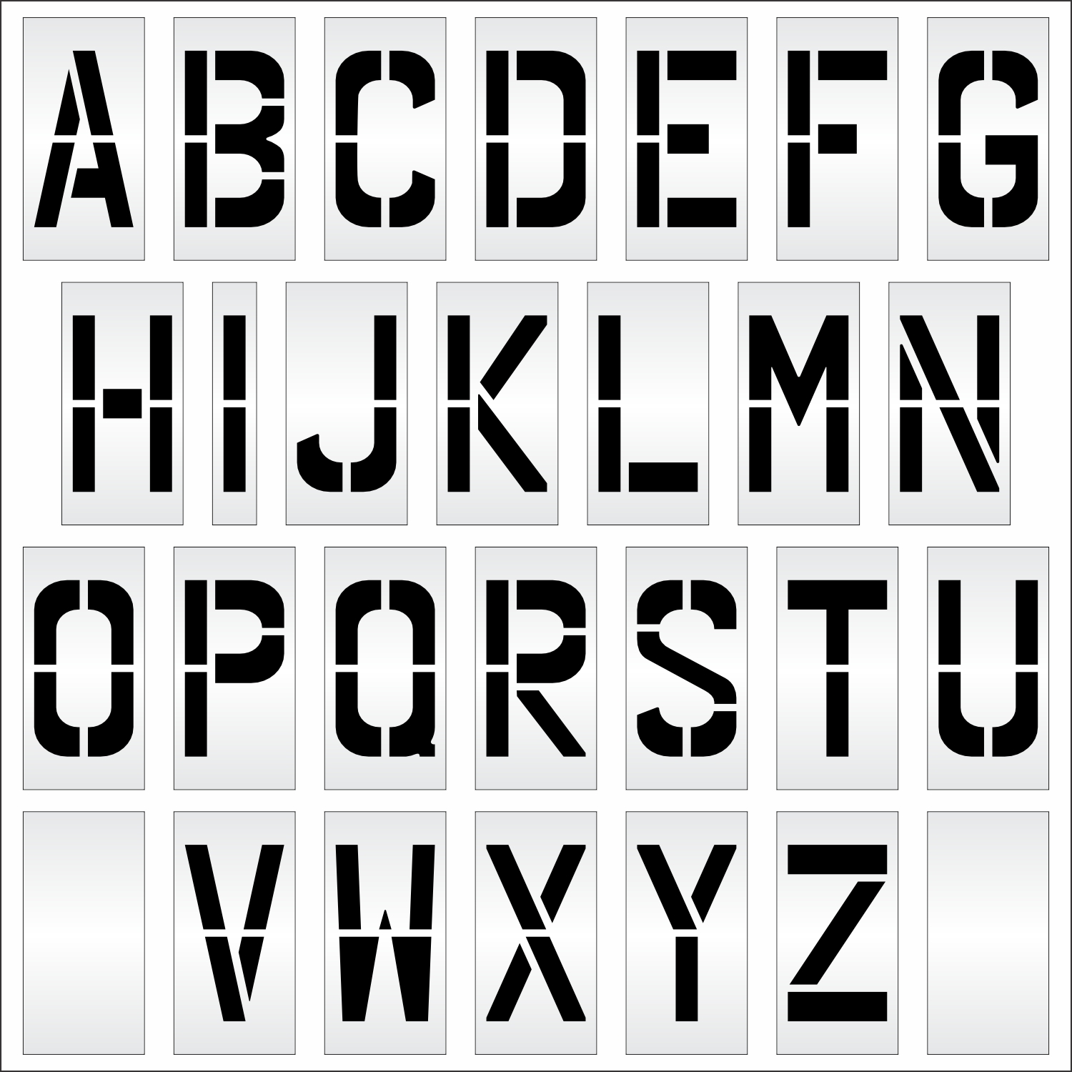 16" Alphabet Kit Stencil - RAE Products & Chemicals Corp. - Providing ...