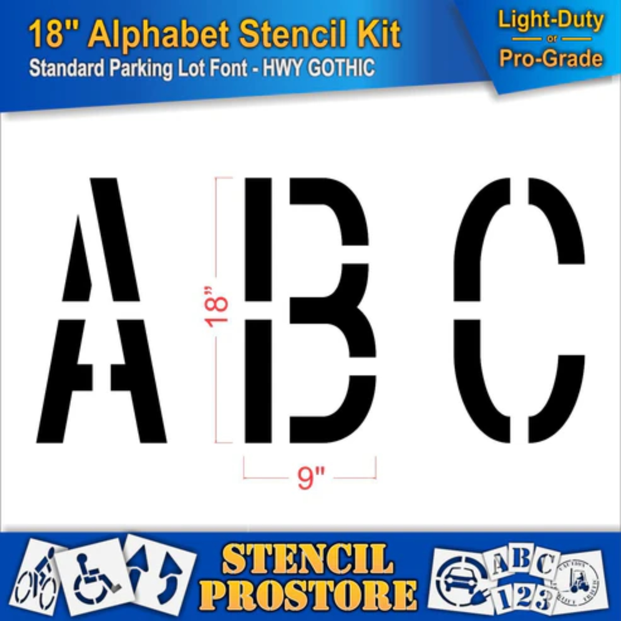 18" Alphabet Kit Stencil - RAE Products & Chemicals Corp. - Providing ...