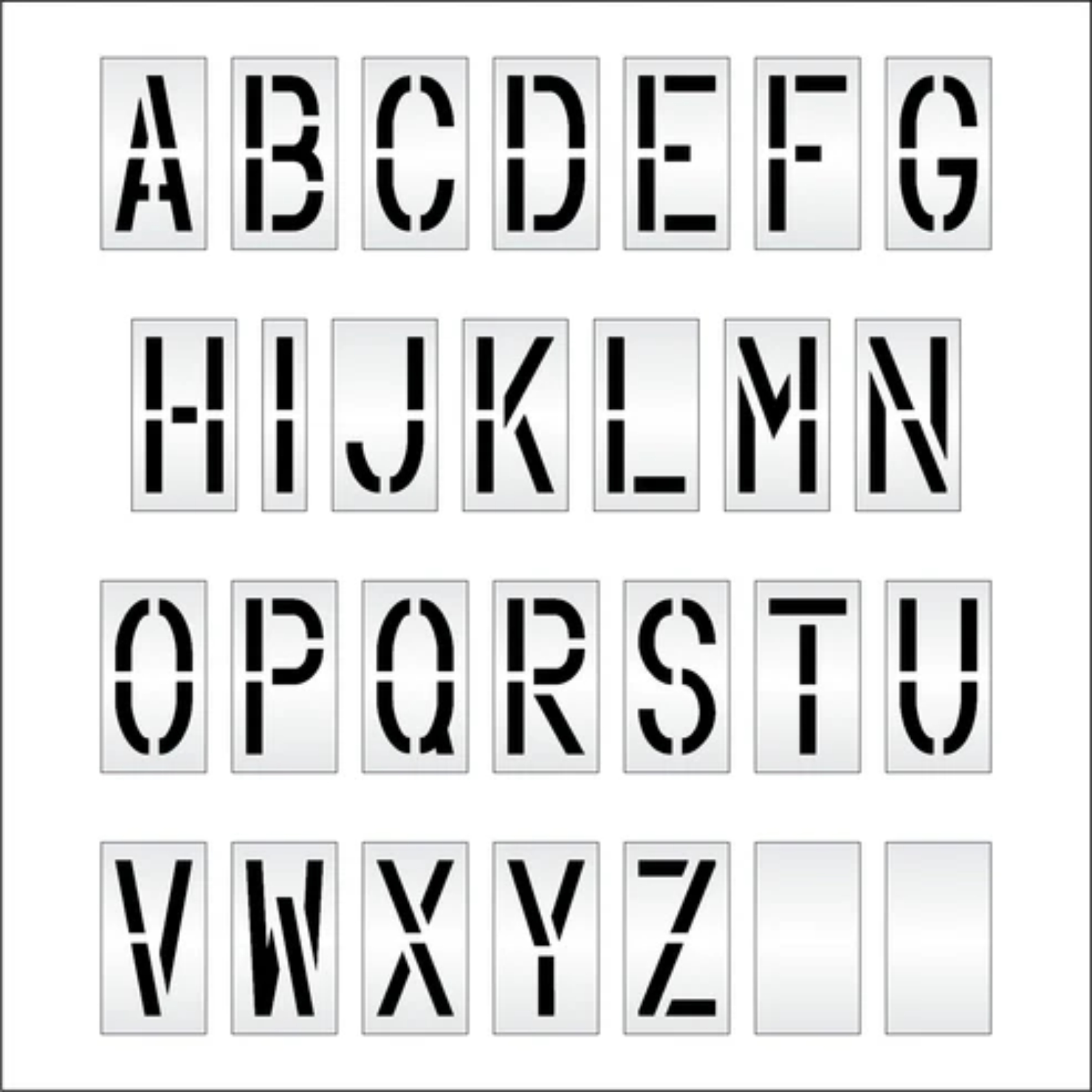 18" Alphabet Kit Stencil - RAE Products & Chemicals Corp. - Providing ...