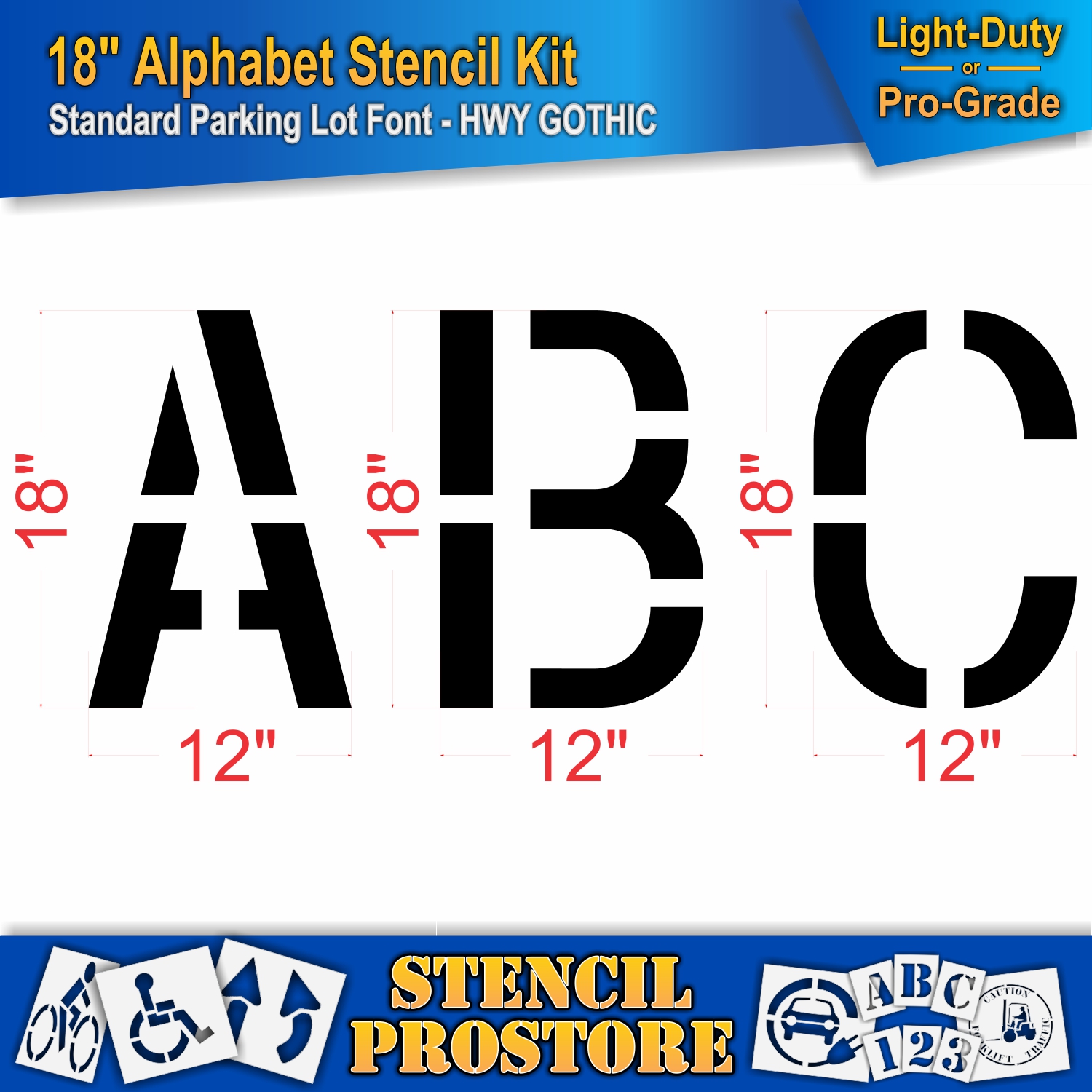 15" Alphabet Kit Stencil - RAE Products & Chemicals Corp. - Providing ...