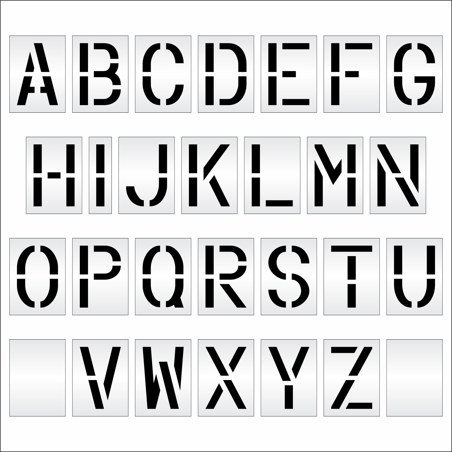 15" Alphabet Kit Stencil - RAE Products & Chemicals Corp. - Providing ...
