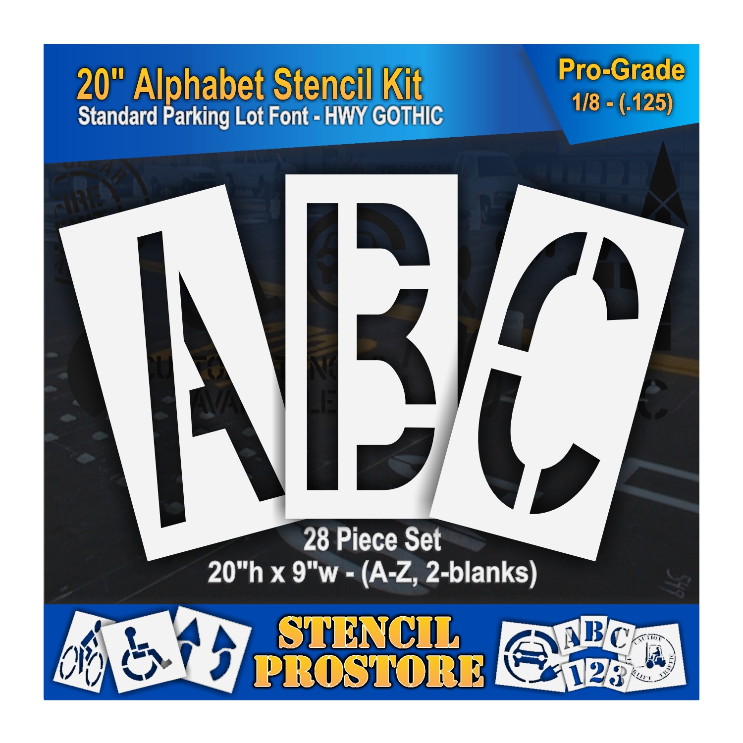 20" Alphabet Kit Stencil - RAE Products & Chemicals Corp. - Providing ...
