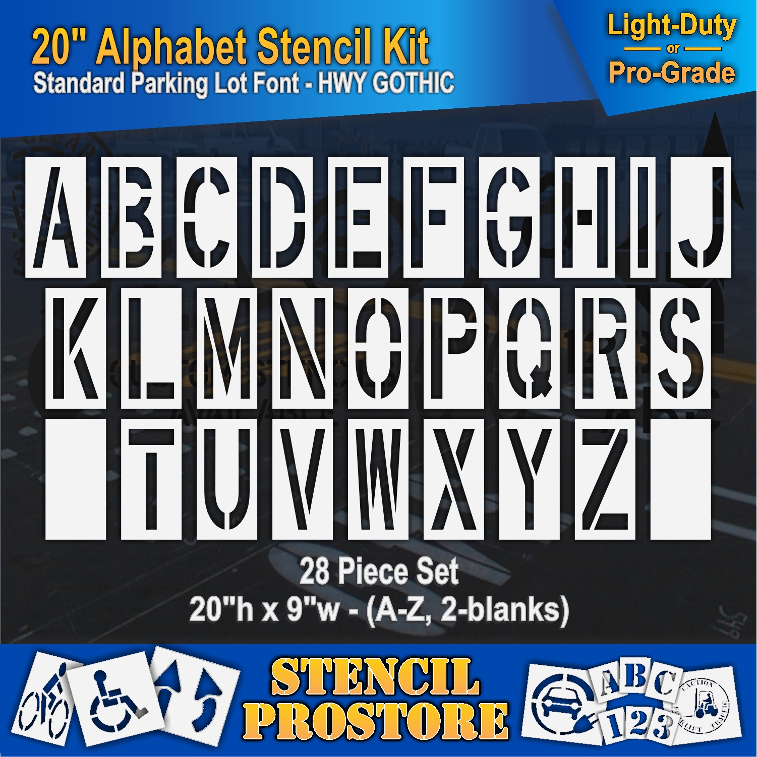 20" Alphabet Kit Stencil - RAE Products & Chemicals Corp. - Providing ...