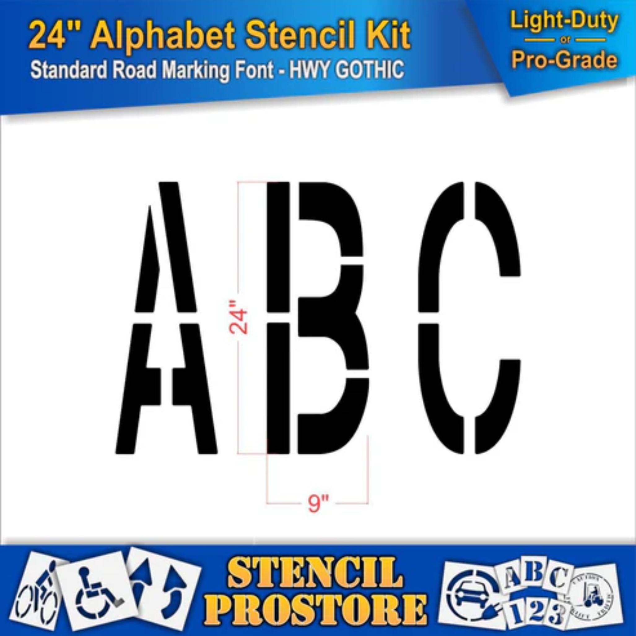 24" Alphabet Kit Stencil - RAE Products & Chemicals Corp. - Providing ...