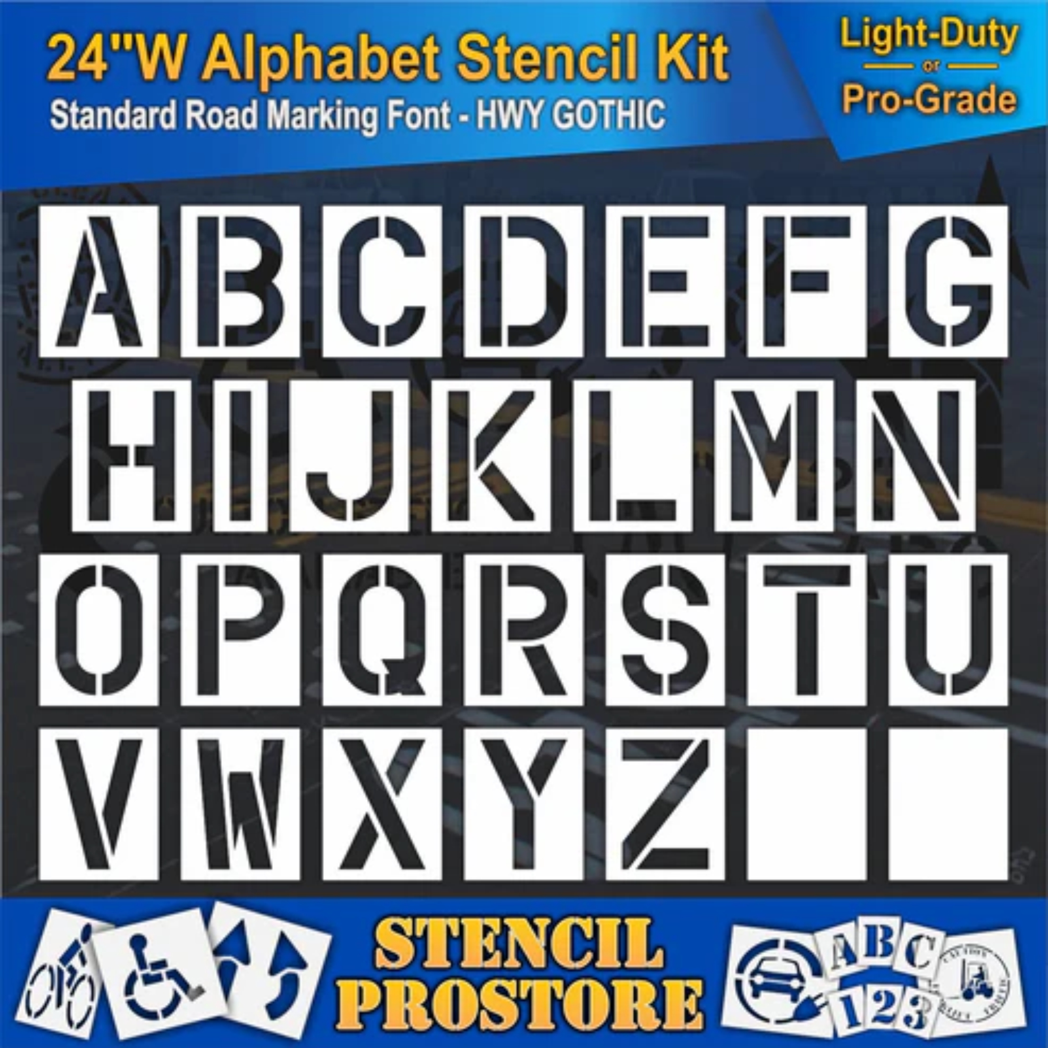 24" Wide Alphabet Kit Stencil - RAE Products & Chemicals Corp ...