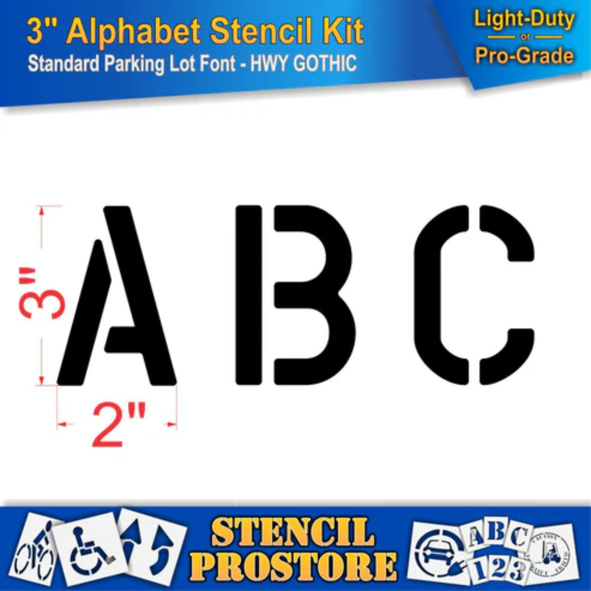 3" Alphabet Kit Stencil - RAE Products & Chemicals Corp. - Providing ...