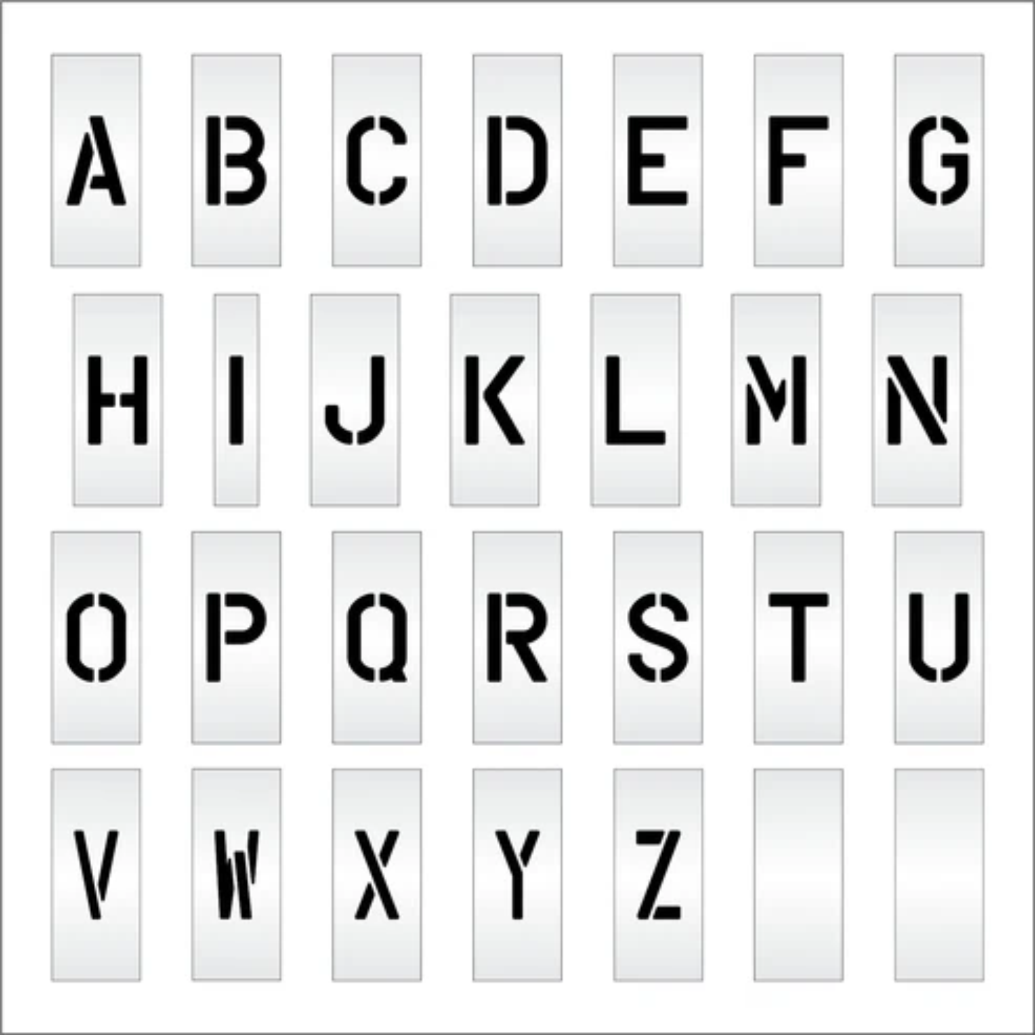 3" Alphabet Kit Stencil - RAE Products & Chemicals Corp. - Providing ...