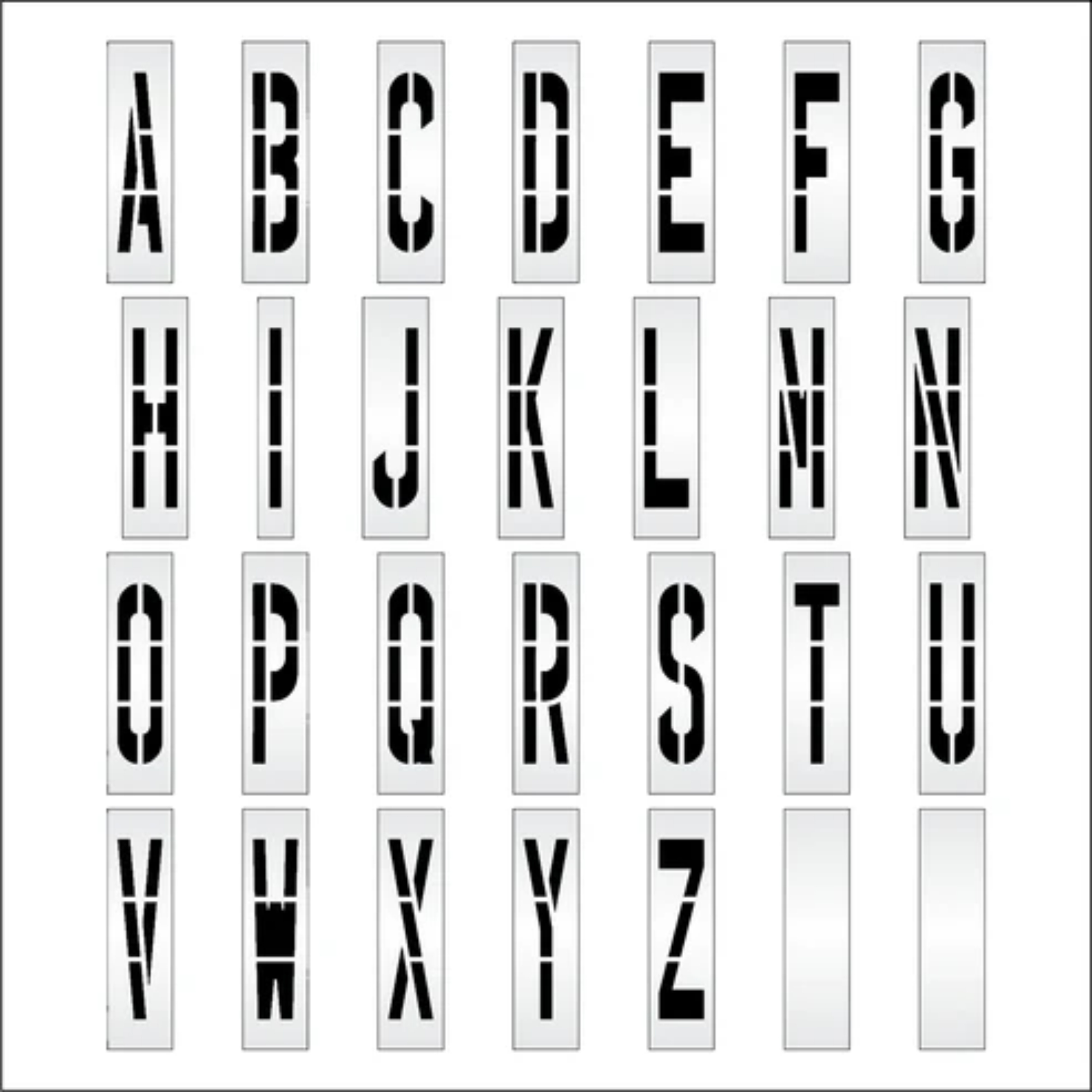 36" Alphabet Kit Stencil - RAE Products & Chemicals Corp. - Providing ...