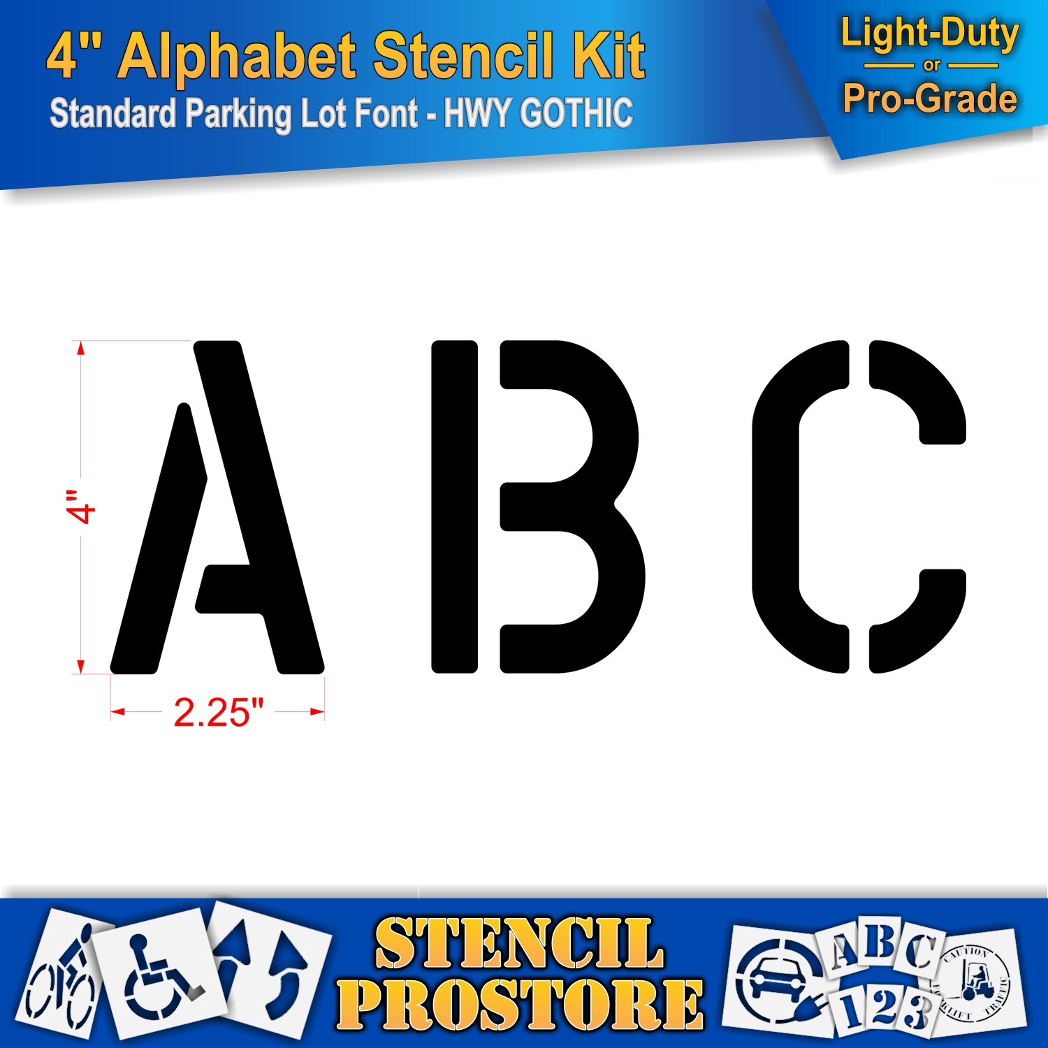 4" Alphabet Kit Stencil - RAE Products & Chemicals Corp. - Providing ...