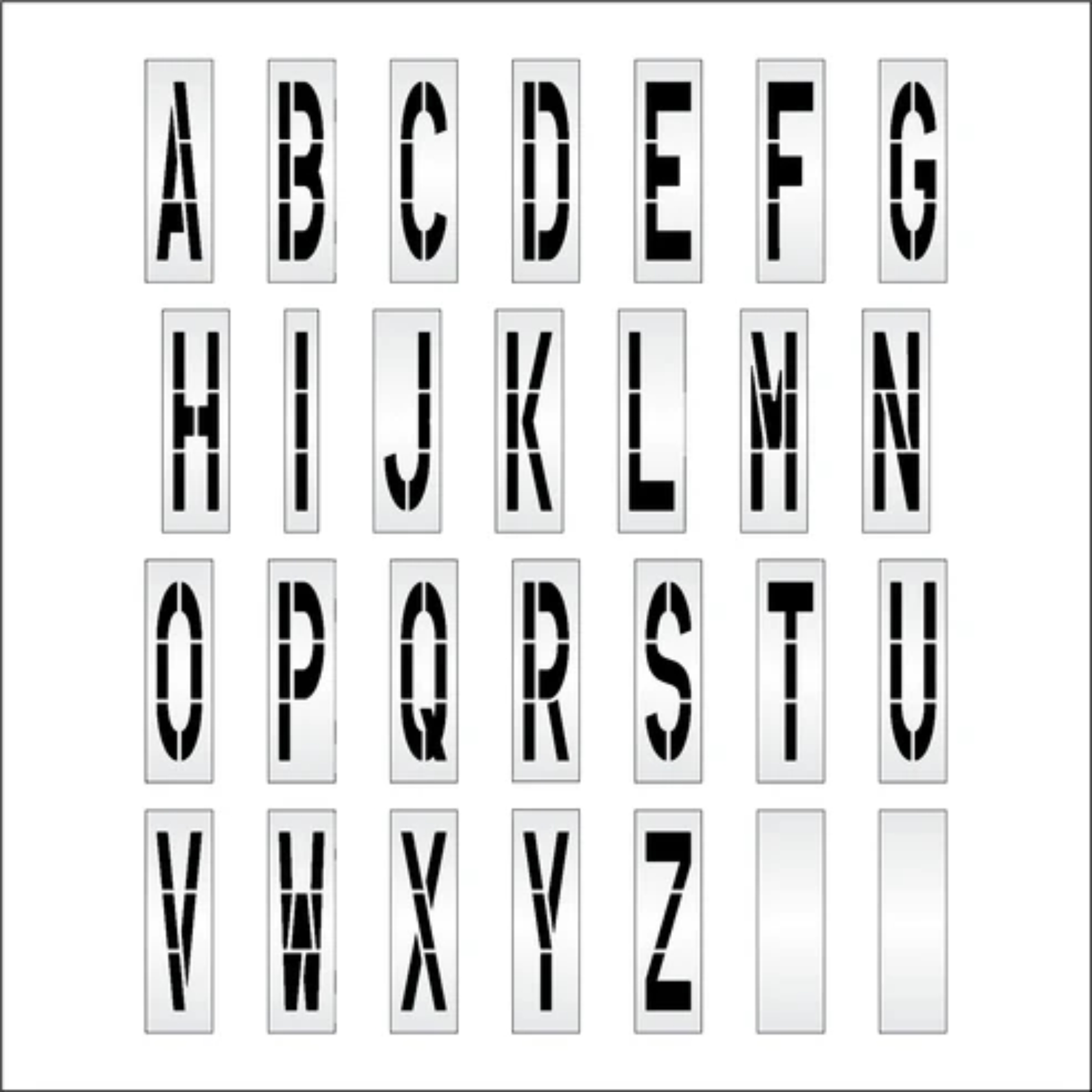 48" Alphabet Kit Stencil - RAE Products & Chemicals Corp. - Providing ...