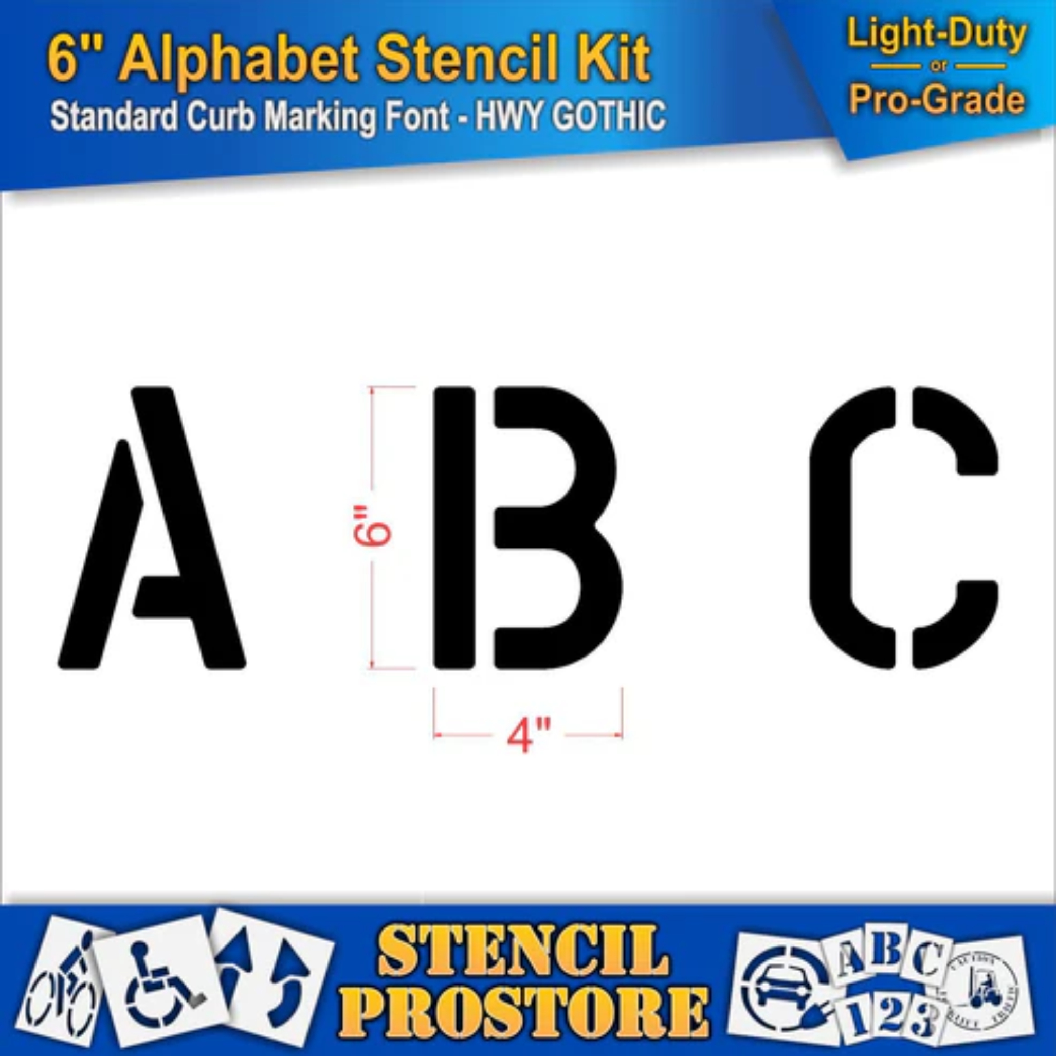 6" Alphabet Kit Stencil - RAE Products & Chemicals Corp. - Providing ...