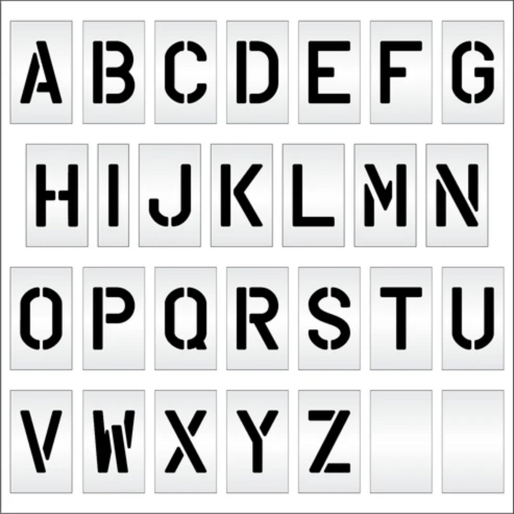 6" Alphabet Kit Stencil - RAE Products & Chemicals Corp. - Providing ...