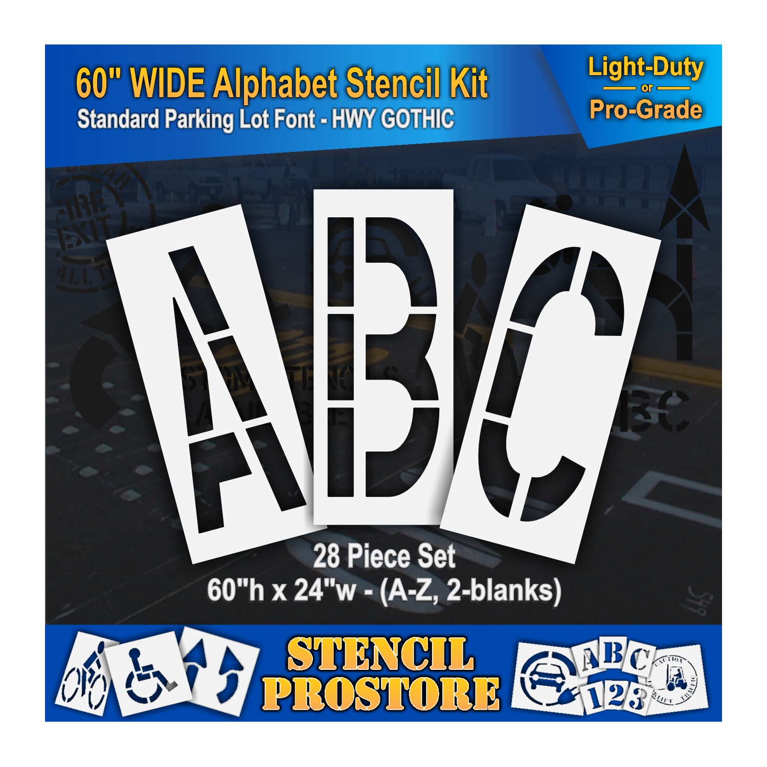 60" Alphabet Kit Stencil - RAE Products & Chemicals Corp. - Providing ...