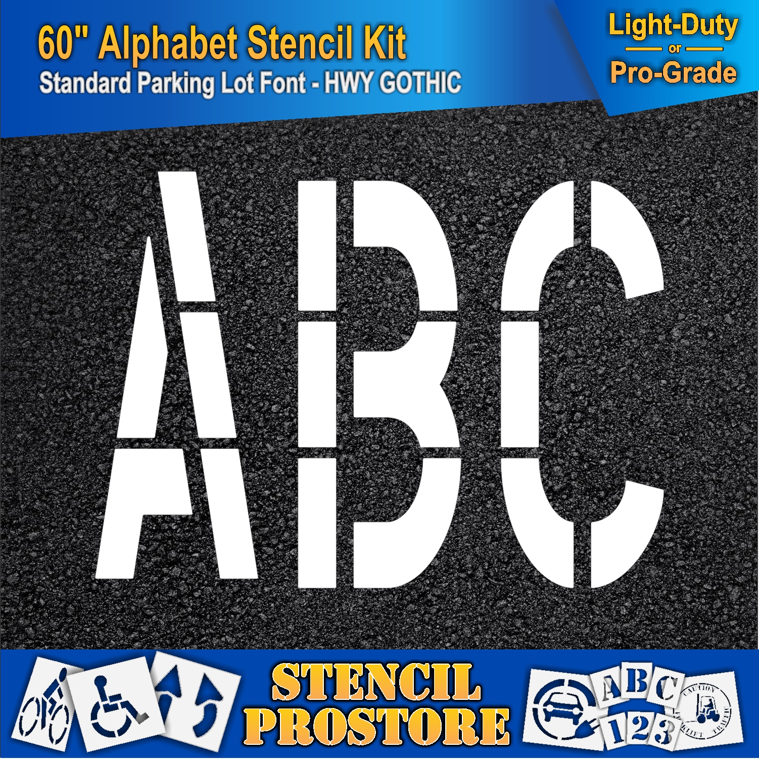 60" Alphabet Kit Stencil - RAE Products & Chemicals Corp. - Providing ...