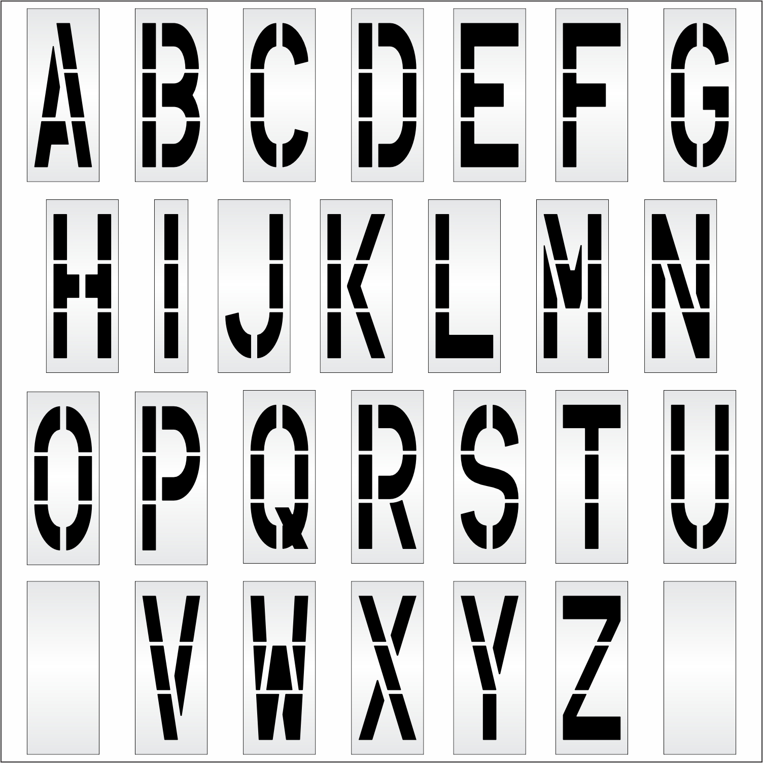 60" Alphabet Kit Stencil - RAE Products & Chemicals Corp. - Providing ...