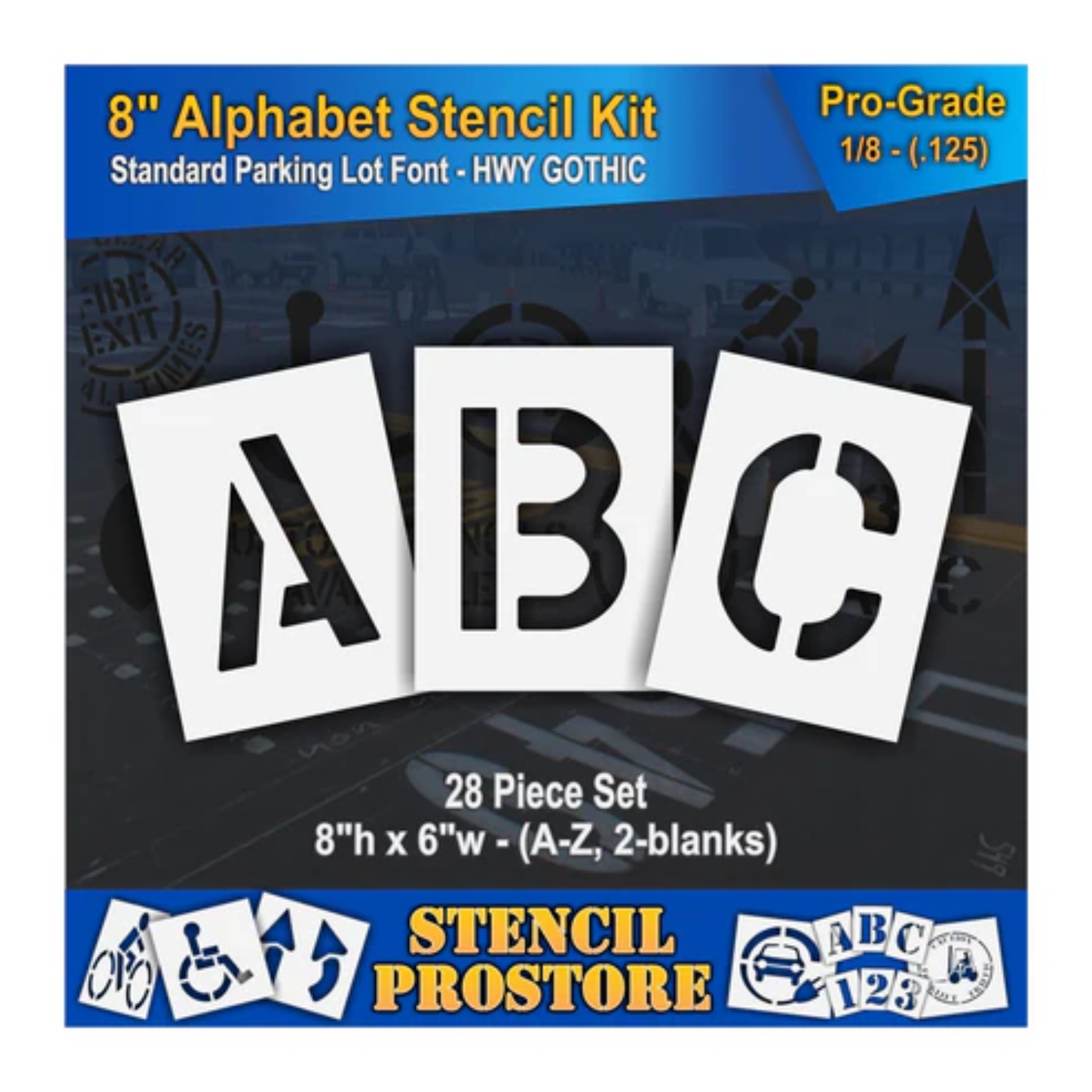 8" Alphabet Kit Stencil - RAE Products & Chemicals Corp. - Providing ...