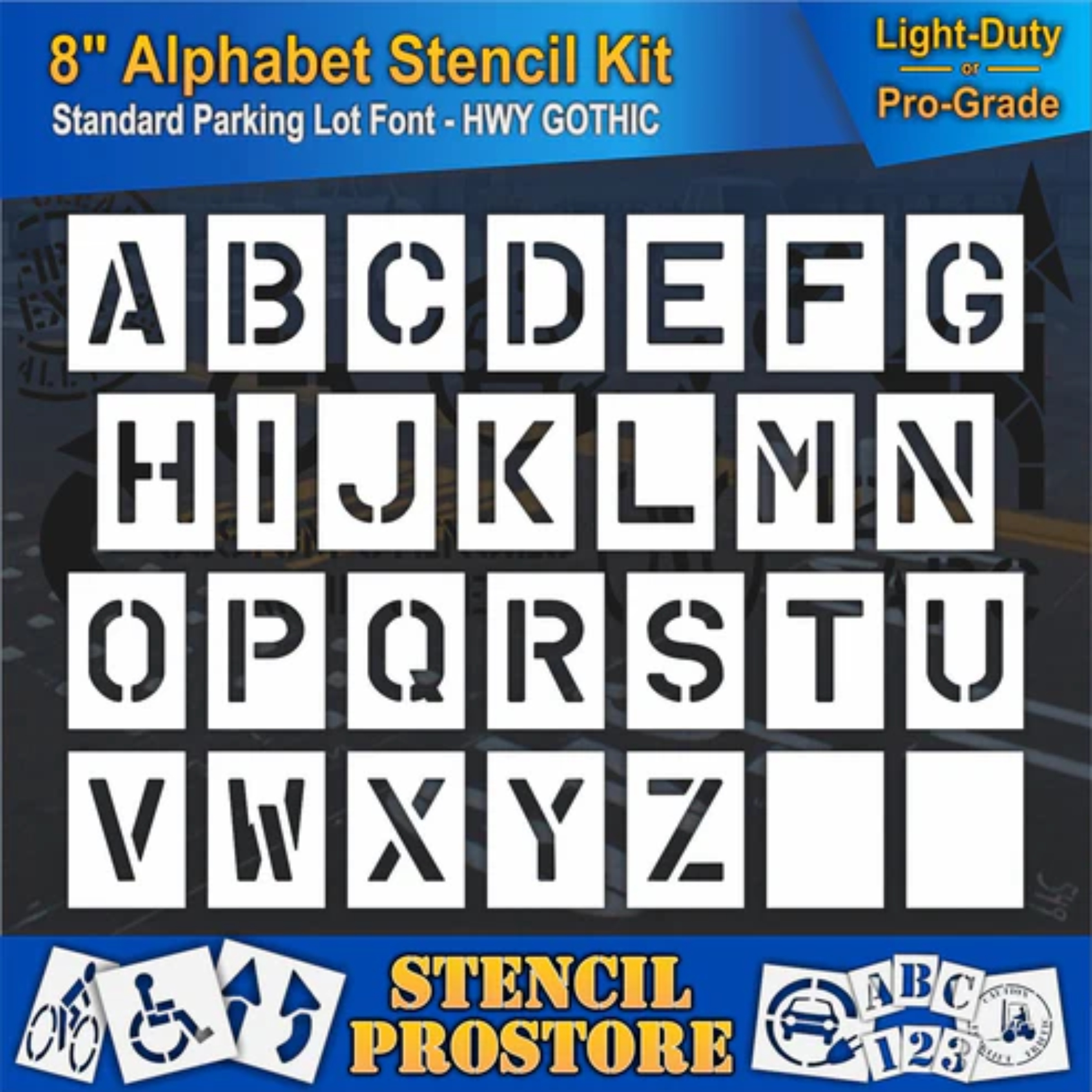 8" Alphabet Kit Stencil - RAE Products & Chemicals Corp. - Providing ...