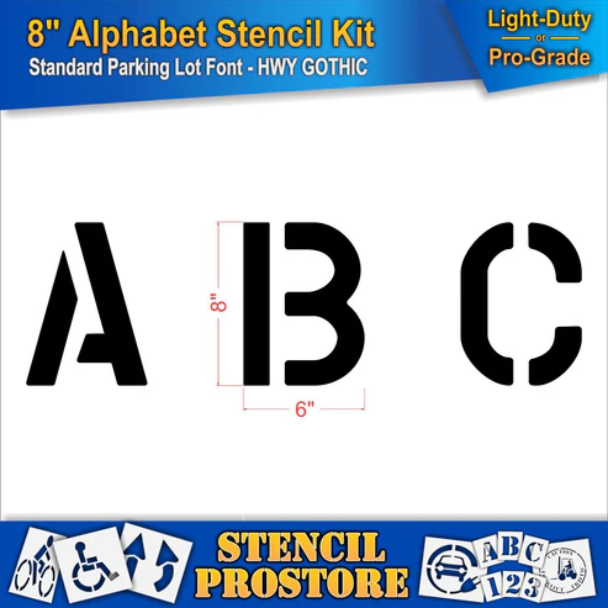 8" Alphabet Kit Stencil - RAE Products & Chemicals Corp. - Providing ...