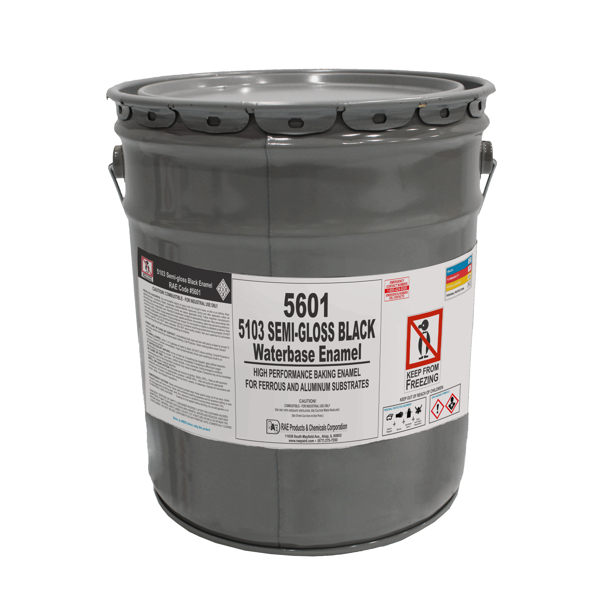 Black 5103 Semi-Gloss Waterbase Baking Enamel - RAE Products ...