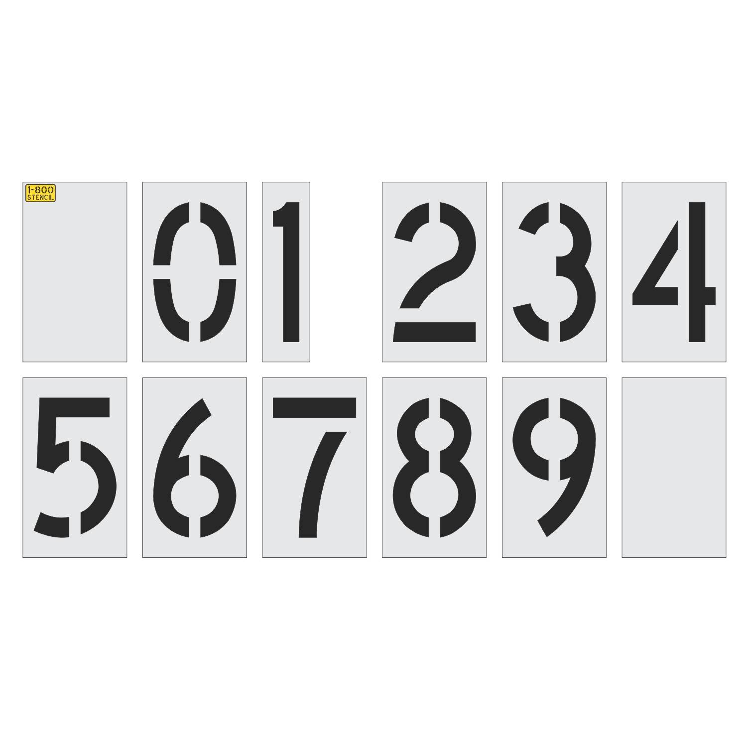 15" Number Kit Stencil - RAE Products & Chemicals Corp. - Providing the ...