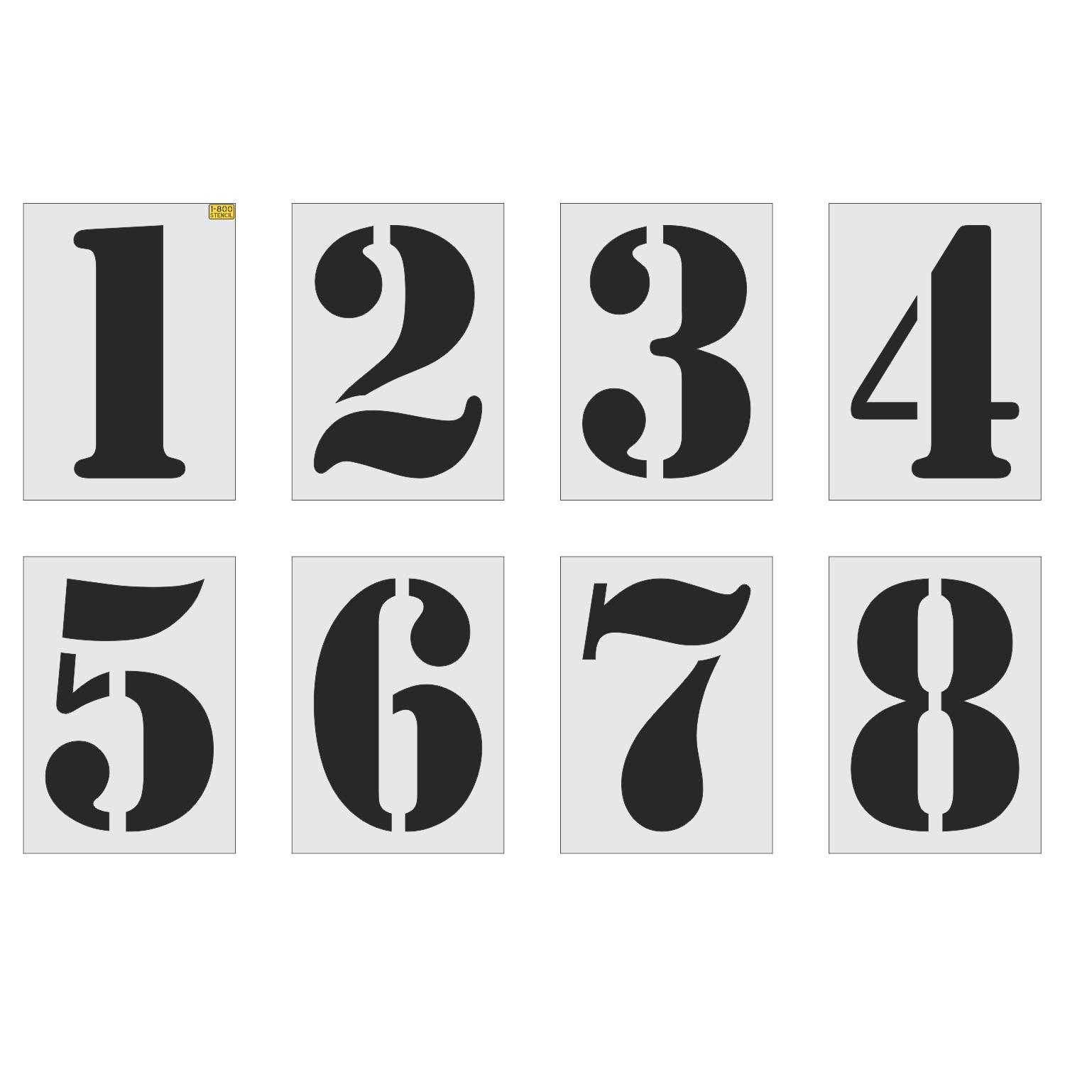 36" Track Number Stencil Kit - RAE Products & Chemicals Corp ...