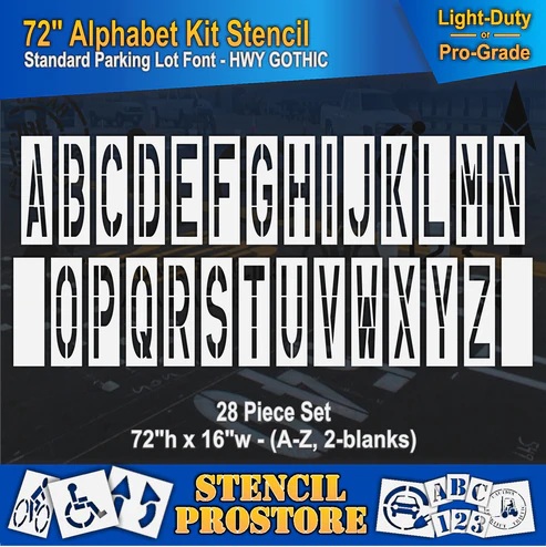 72" Alphabet Kit Stencil - RAE Products & Chemicals Corp. - Providing ...