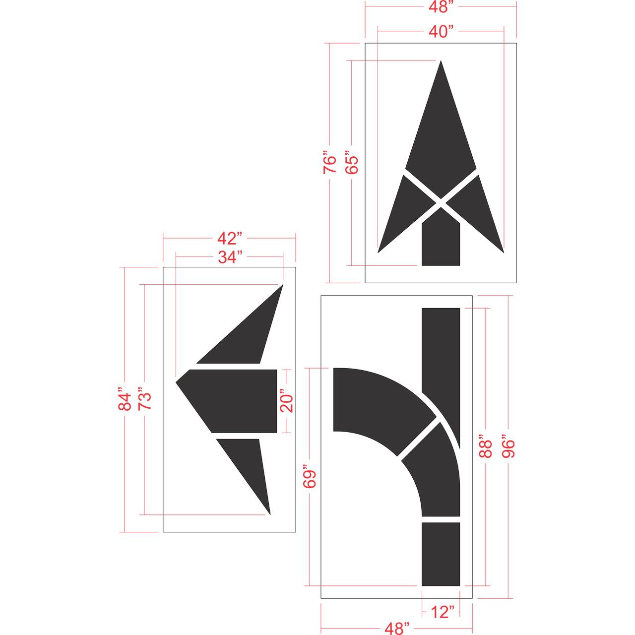 153" FHWA/DOT Combo Arrow Stencil - RAE Products & Chemicals Corp ...