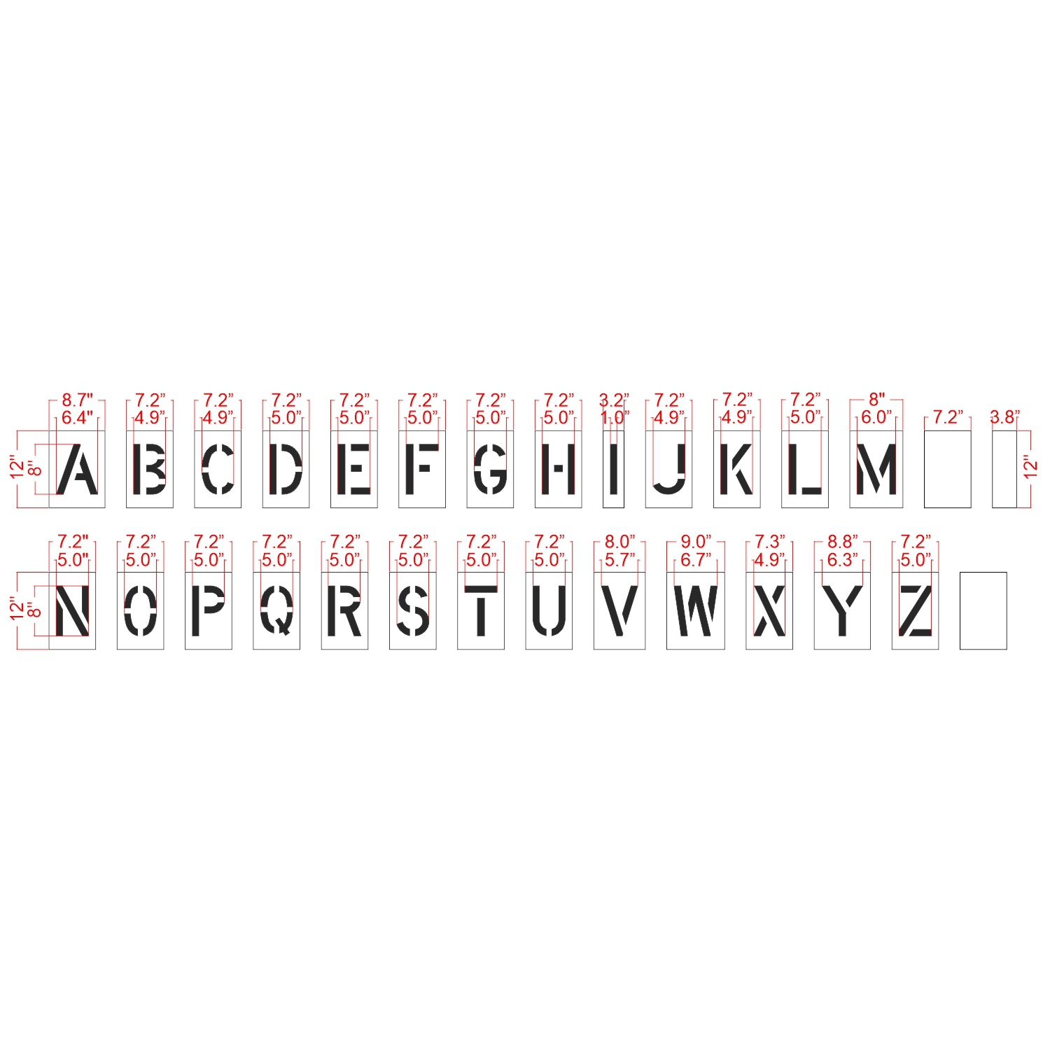 6" Alphabet Kit Stencil - RAE Products & Chemicals Corp. - Providing ...