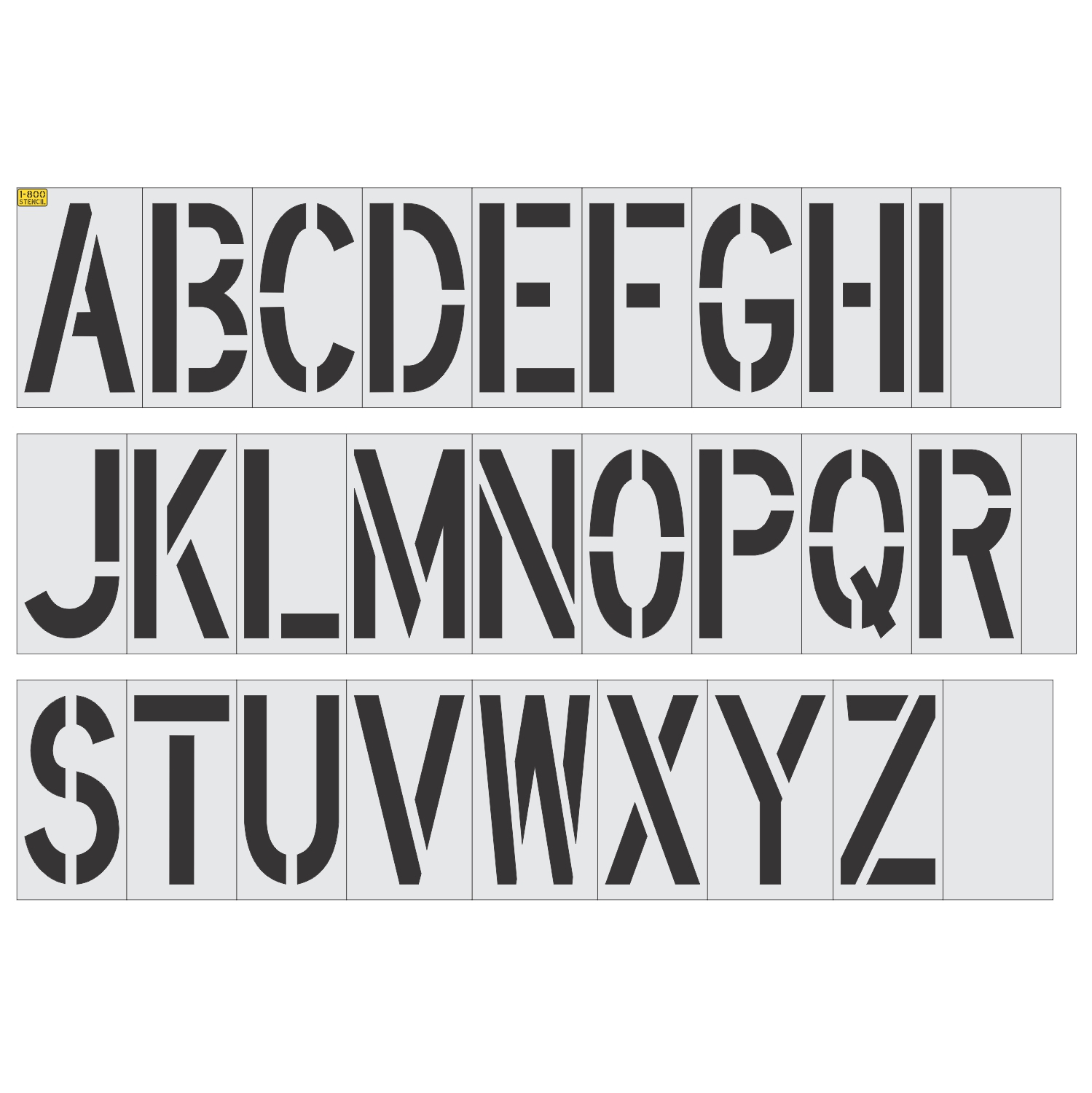 24" x 12" Alphabet Kit Stencil - RAE Products & Chemicals Corp ...