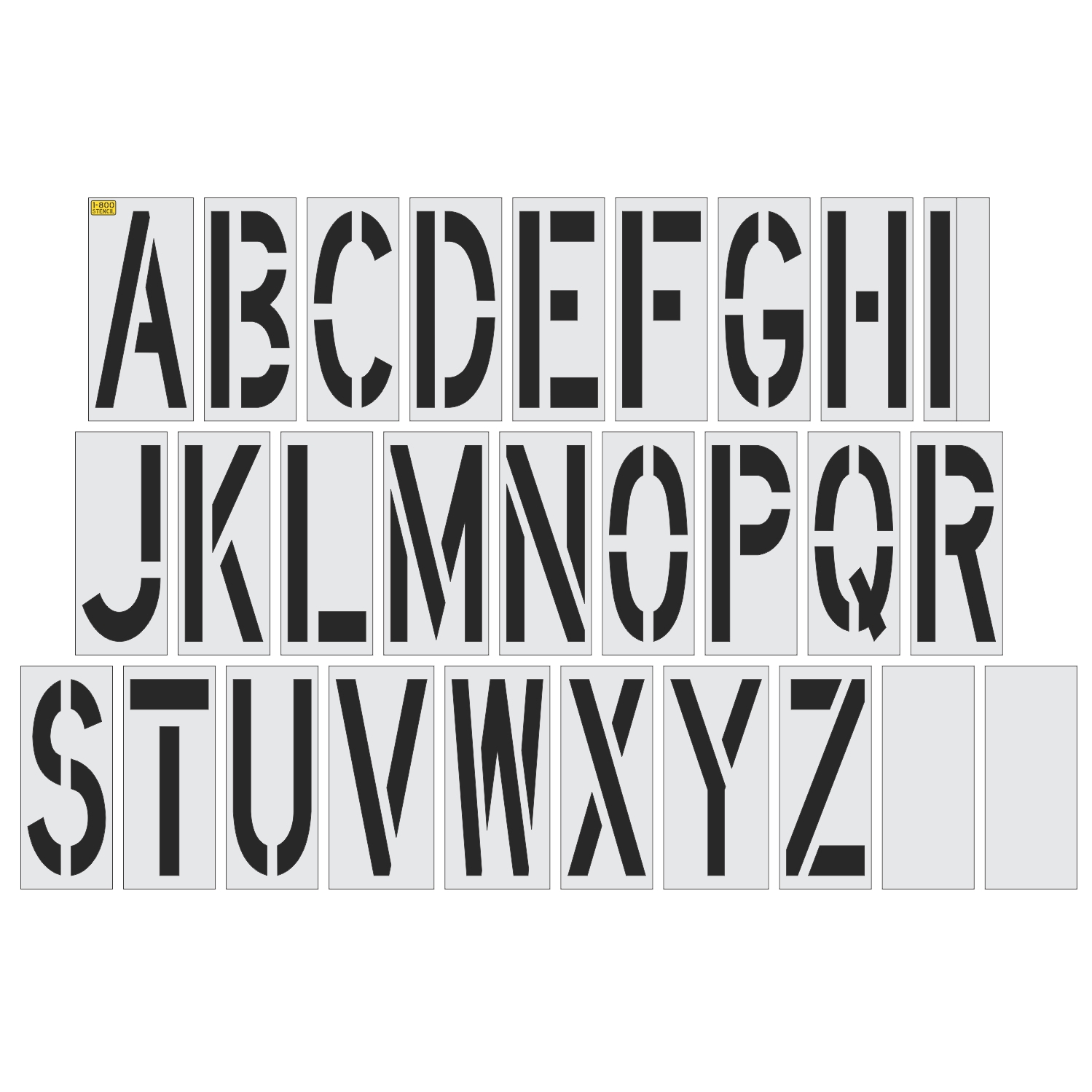 30" Alphabet Kit Stencil - RAE Products & Chemicals Corp. - Providing ...