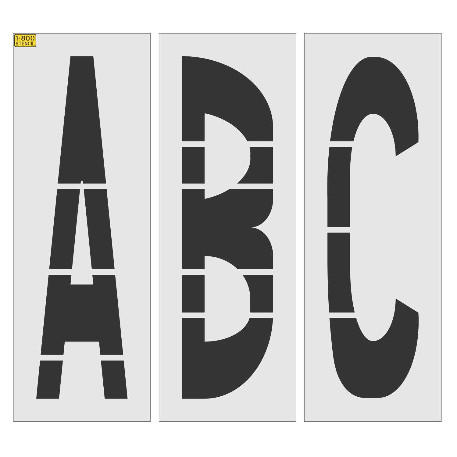 60" x 16" Alphabet Kit Stencil - RAE Products & Chemicals Corp ...