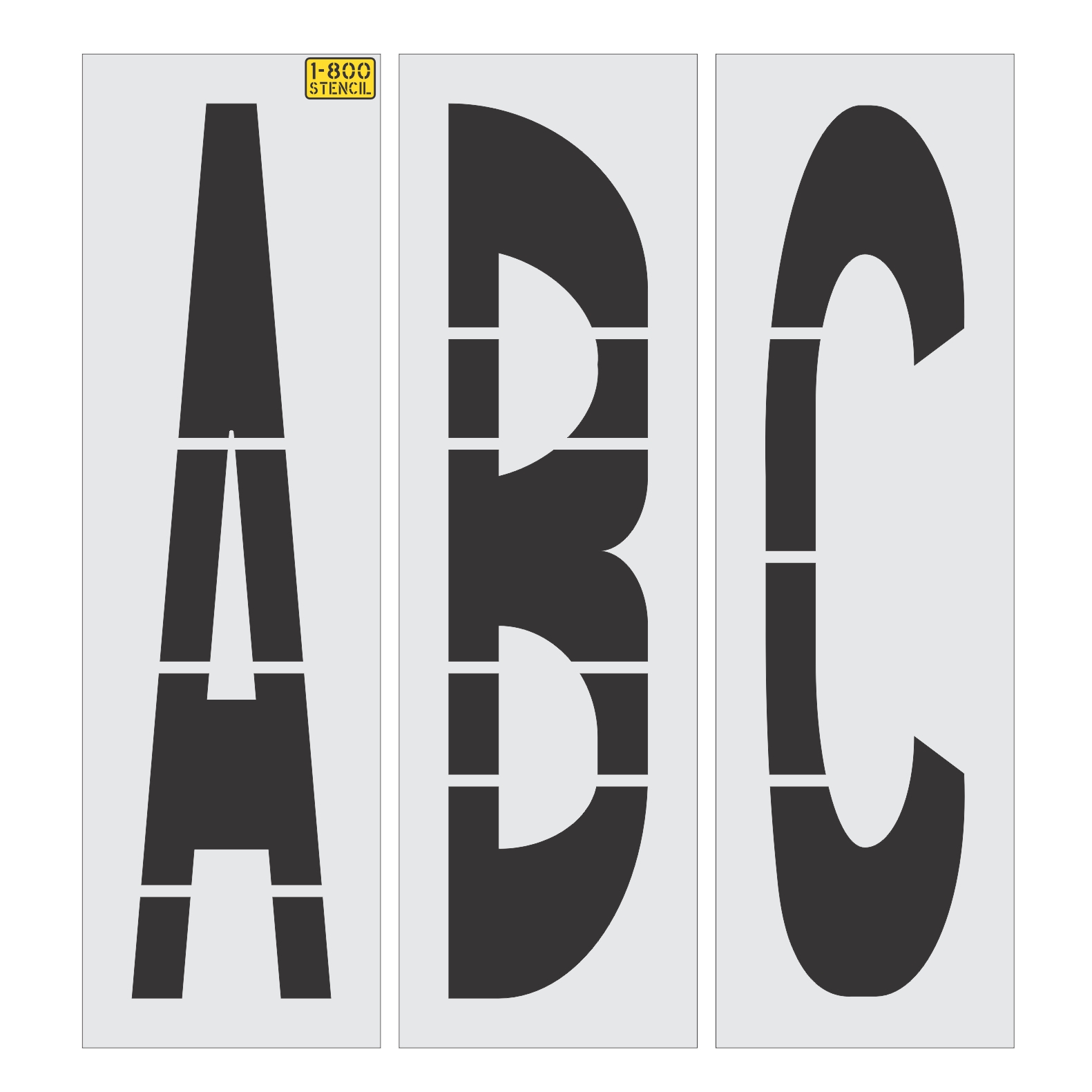 72" x 16" Alphabet Kit Stencil - RAE Products & Chemicals Corp ...