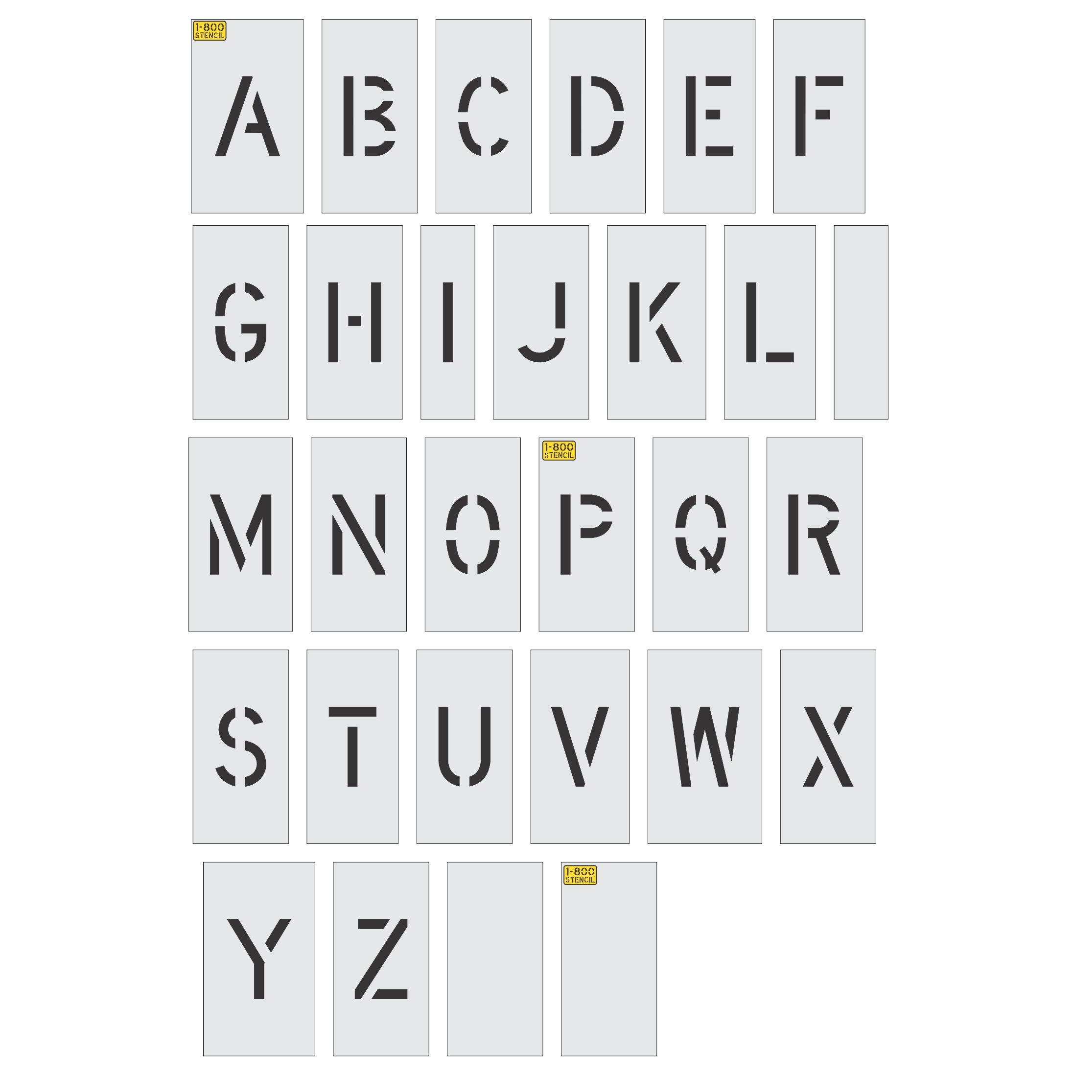 3" Alphabet Kit Stencil - RAE Products & Chemicals Corp. - Providing ...