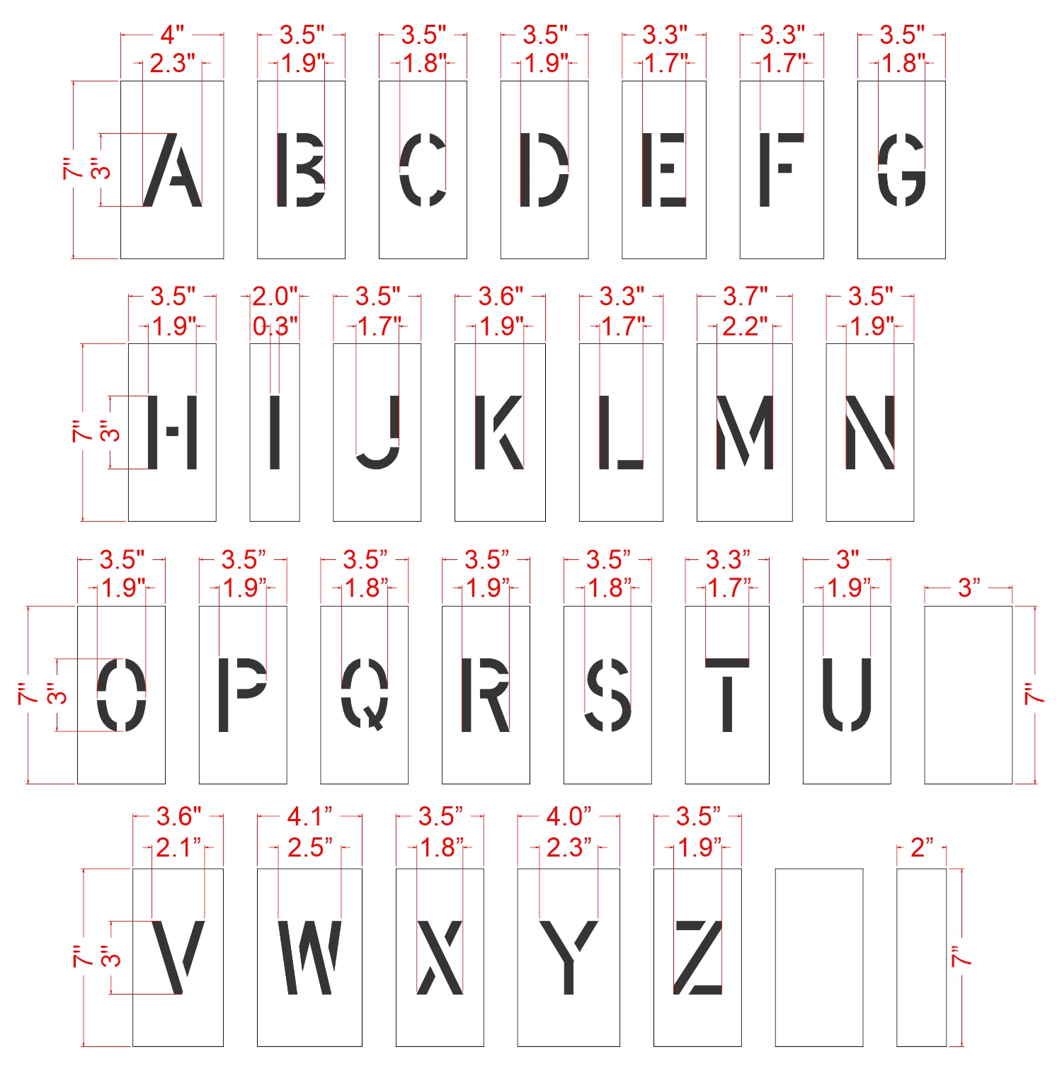 3" Alphabet Kit Stencil - RAE Products & Chemicals Corp. - Providing ...