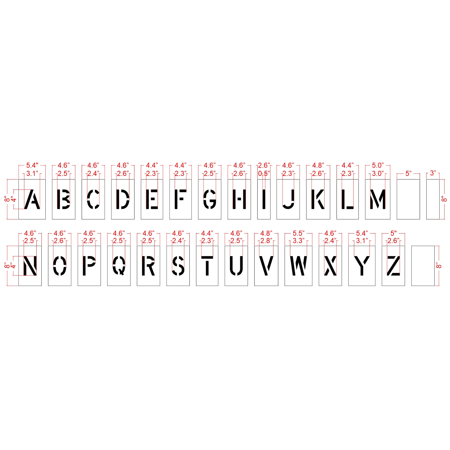 4" Alphabet Kit Stencil - RAE Products & Chemicals Corp. - Providing ...