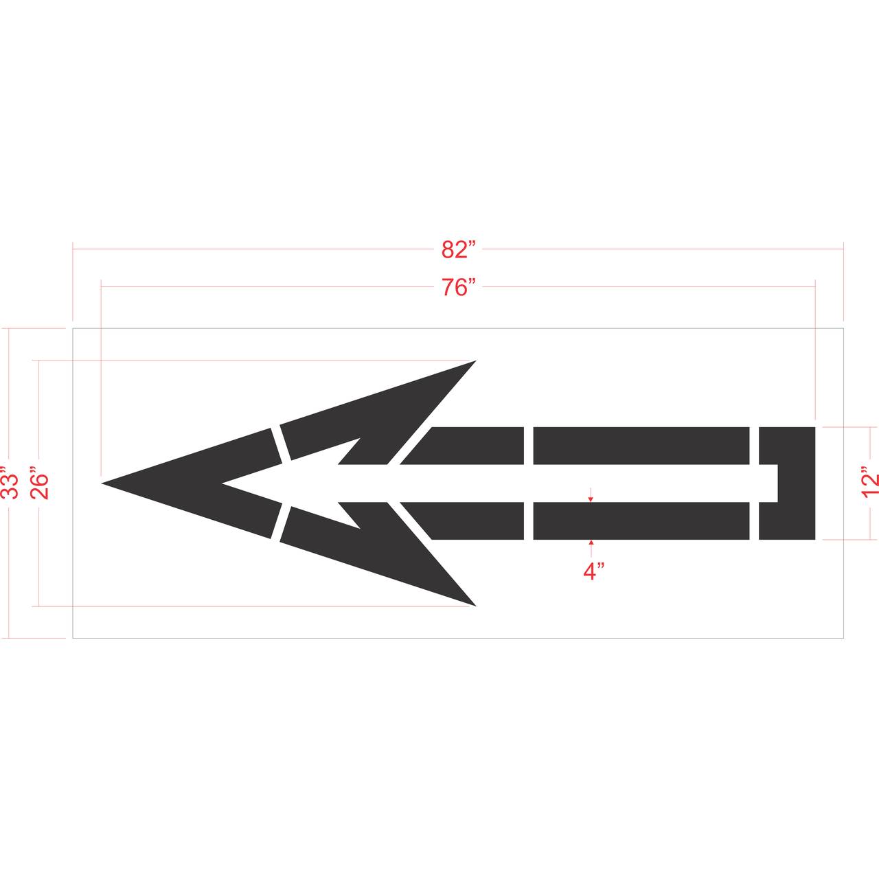 76" Walmart Straight Arrow Outline Stencil - RAE Products & Chemicals ...