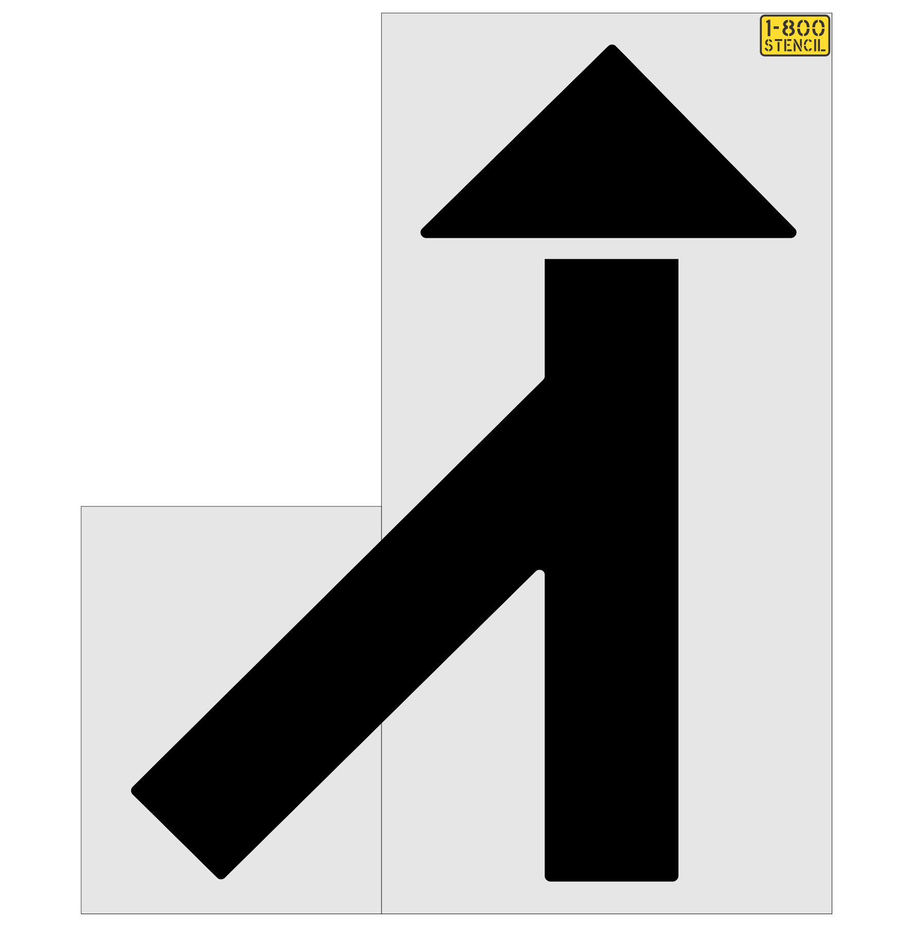 78" Chick-Fil-a Multi-Lane Merge Arrow Stencil - RAE Products ...