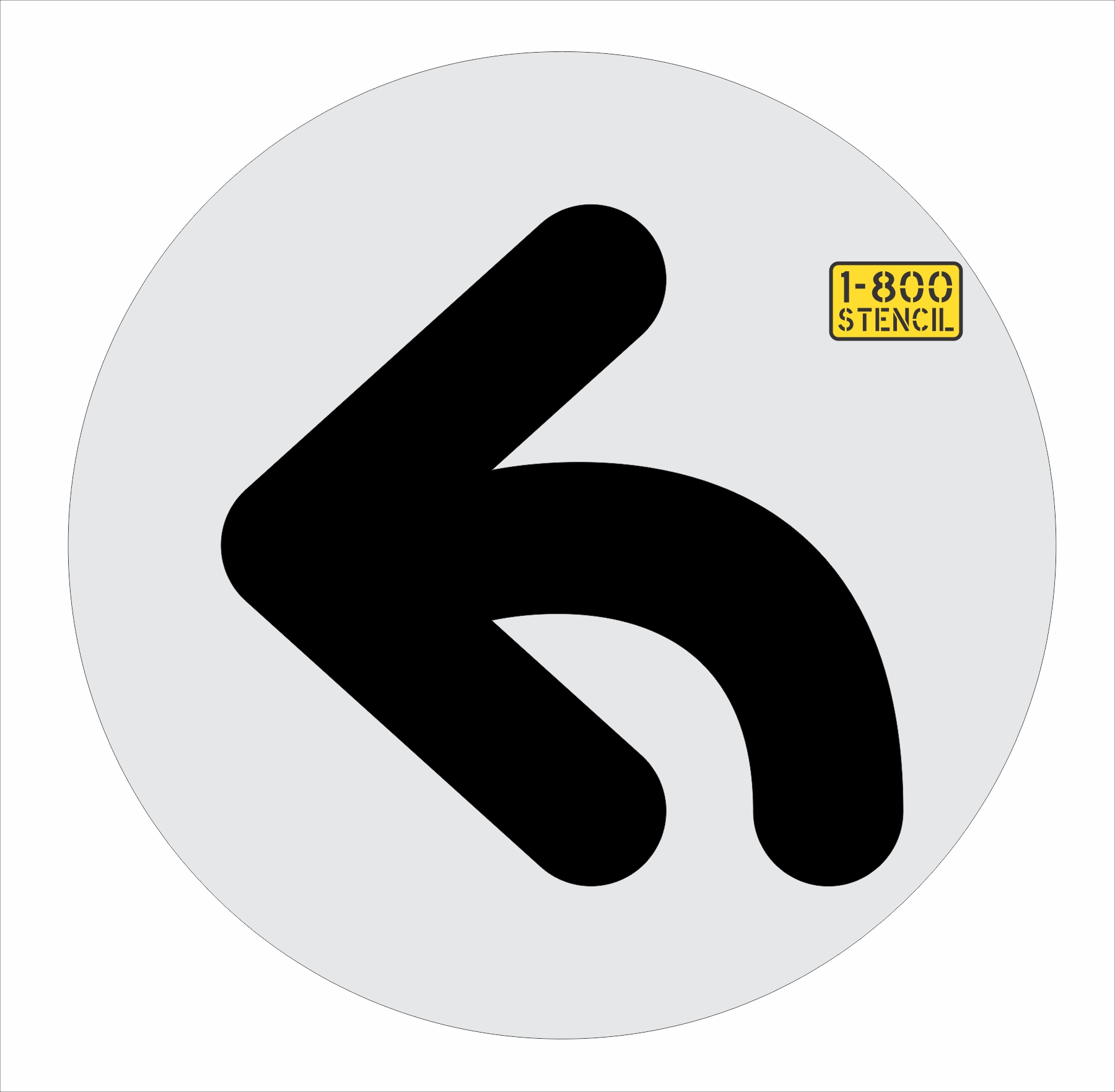 29" McDonalds Turn Arrow Circle Stencil - RAE Products & Chemicals Corp ...