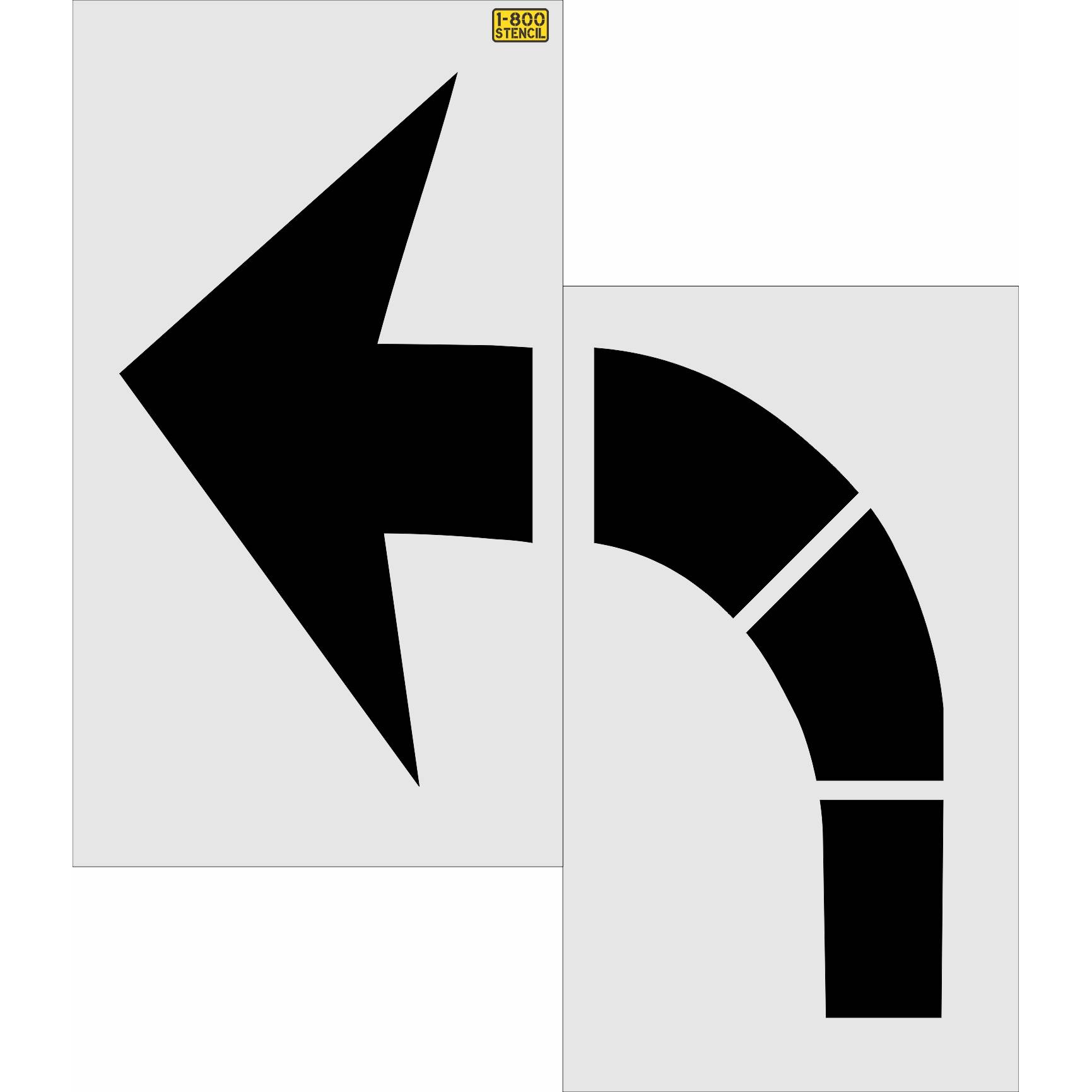 96" Alabama DOT Turn Lane Arrow Stencil - RAE Products & Chemicals Corp ...