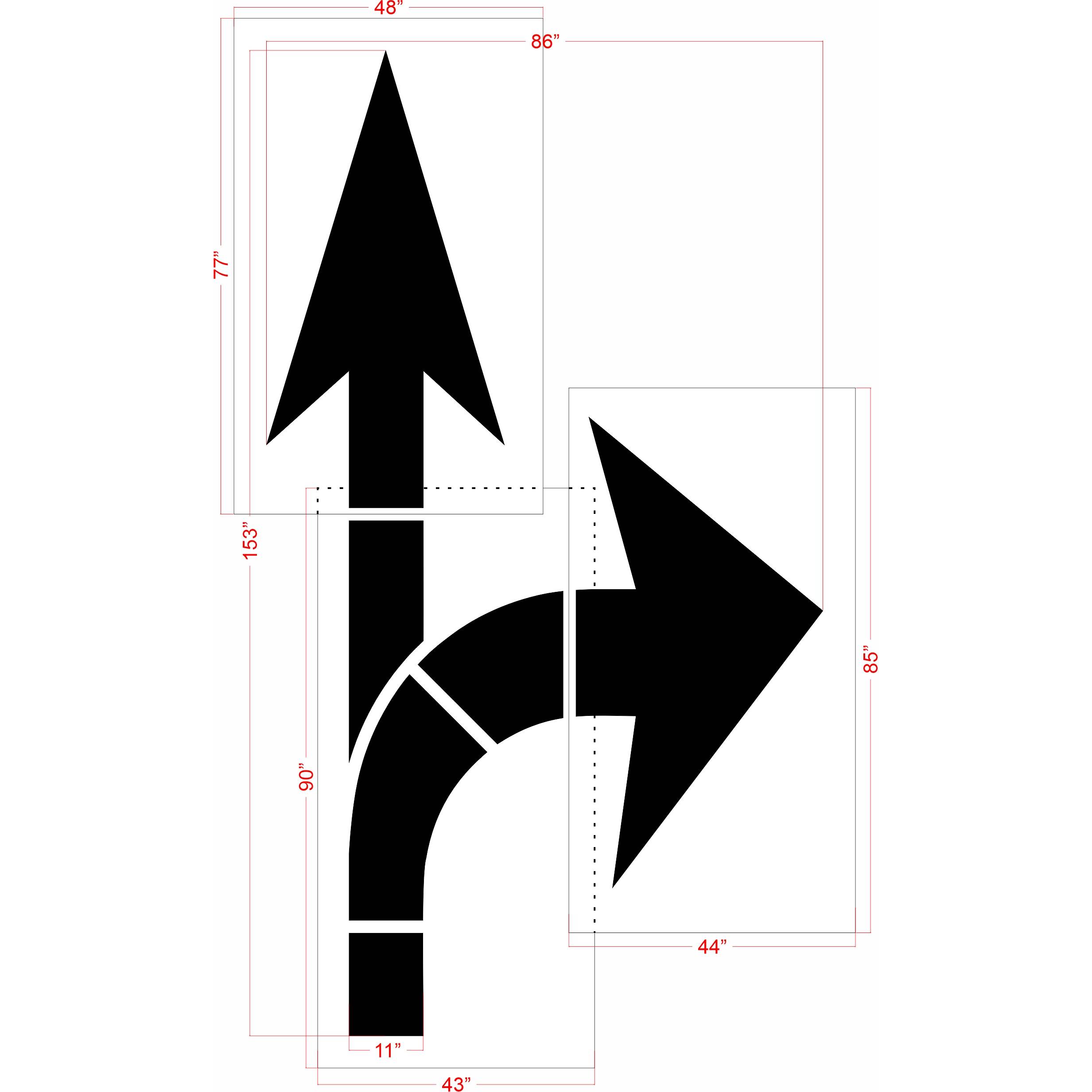 153" New Hampshire DOT Combo Arrow Stencil - RAE Products & Chemicals ...