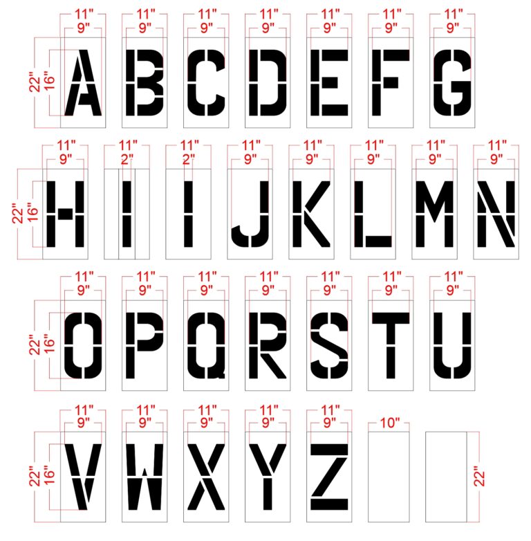 16" Alphabet Kit Stencil - RAE Products & Chemicals Corp. - Providing ...