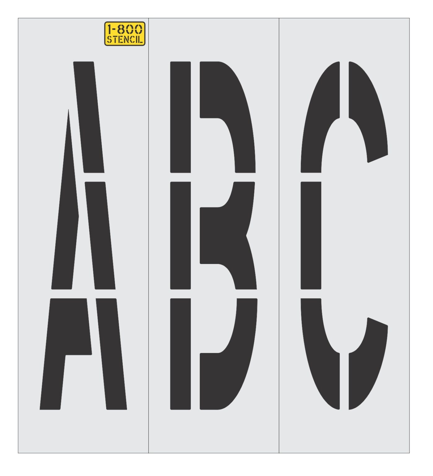 48" x 12" Alphabet Kit Stencil - RAE Products & Chemicals Corp ...