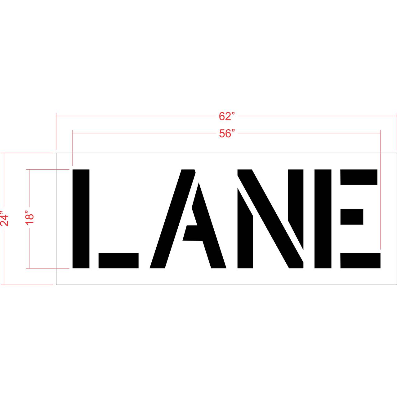 18" LANE Stencil - RAE Products & Chemicals Corp. - Providing the world ...