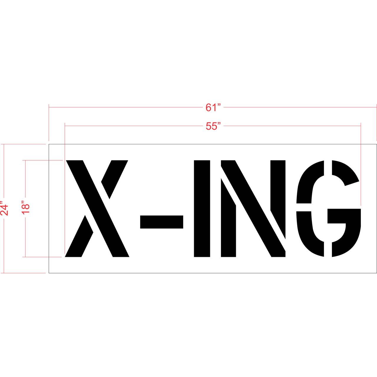 18" X-ING Stencil - RAE Products & Chemicals Corp. - Providing the ...