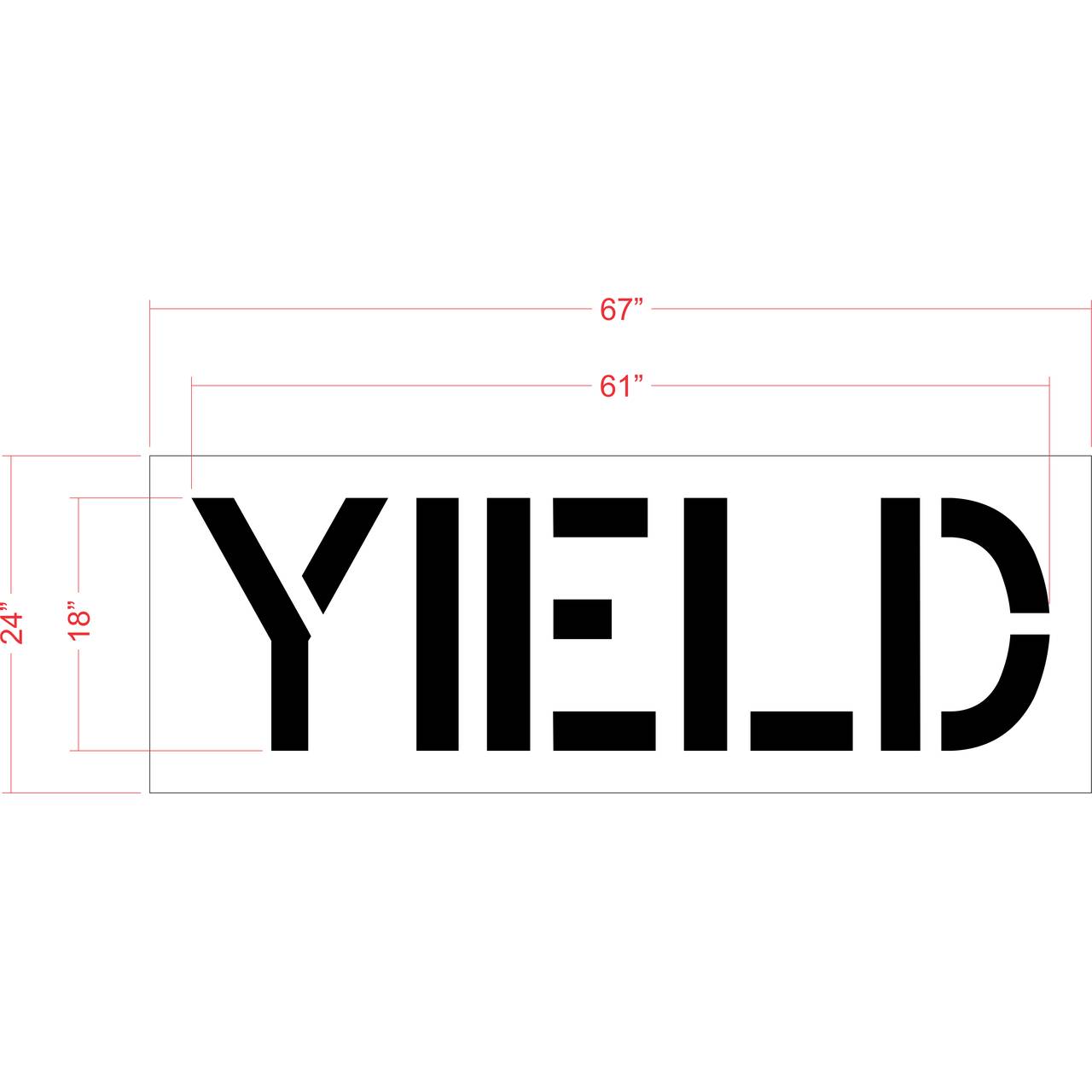 18" YIELD Stencil - RAE Products & Chemicals Corp. - Providing the ...