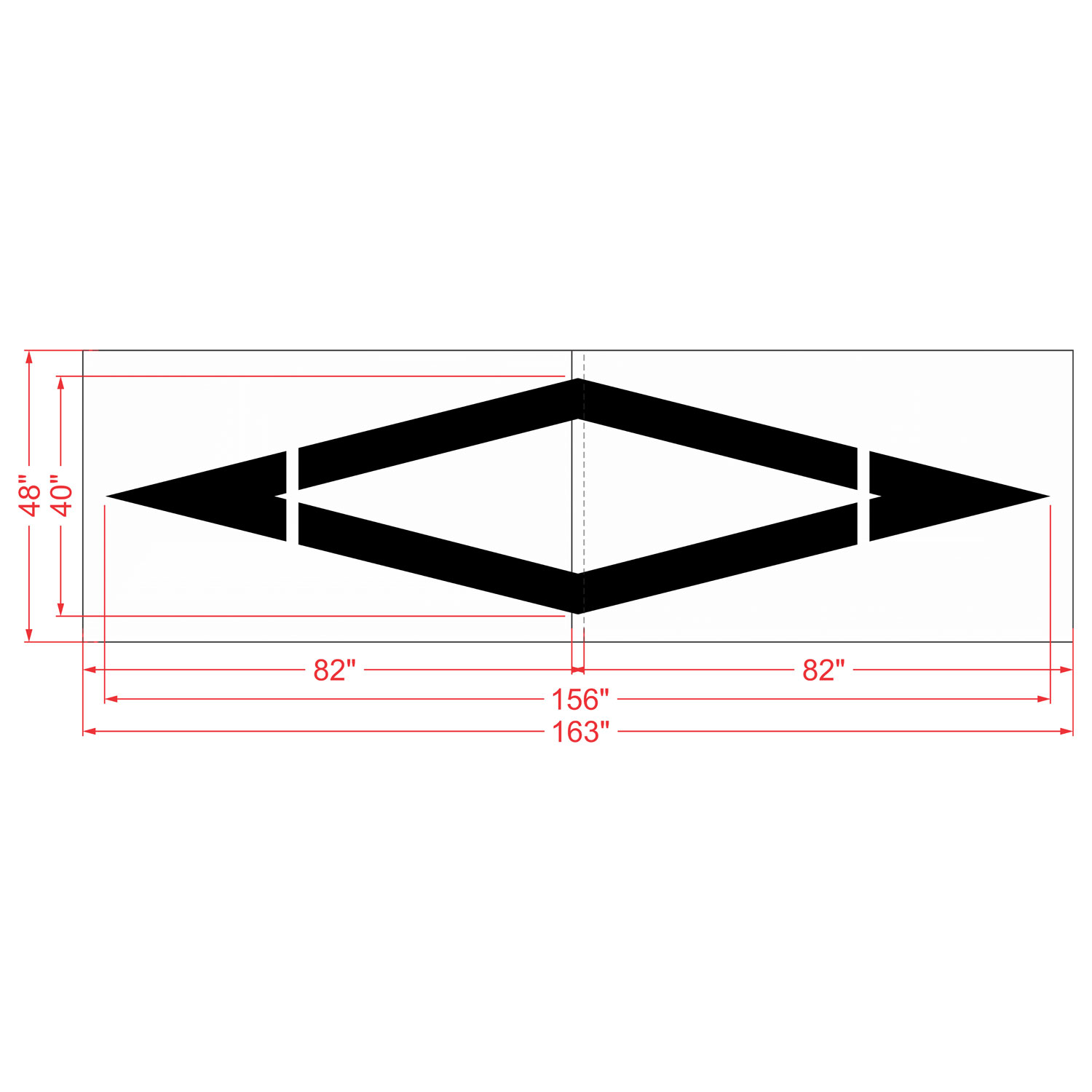 156" MUTCD Bike Lane Diamond Stencil - RAE Products & Chemicals Corp ...
