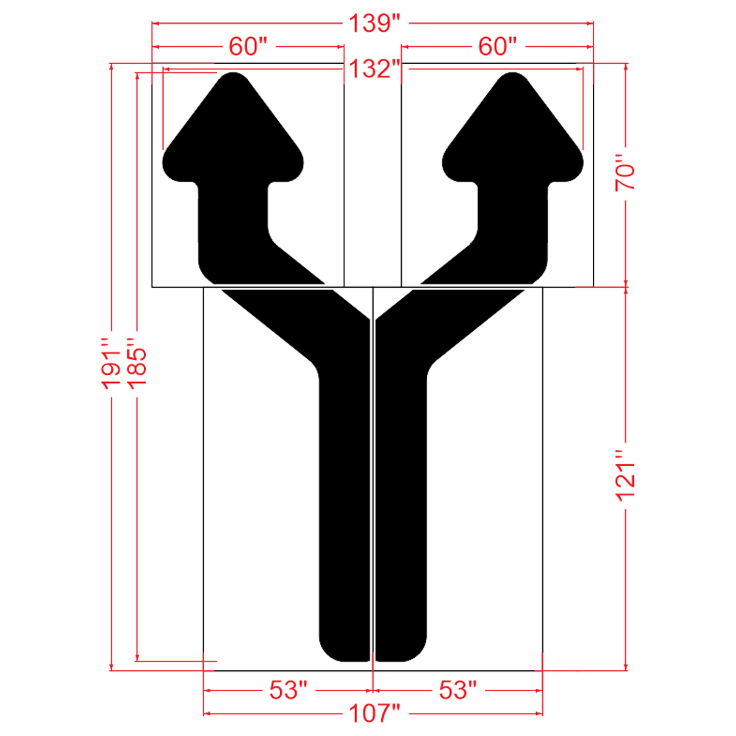 185" Dunkin Donuts Diverging Arrow Stencil - RAE Products & Chemicals ...